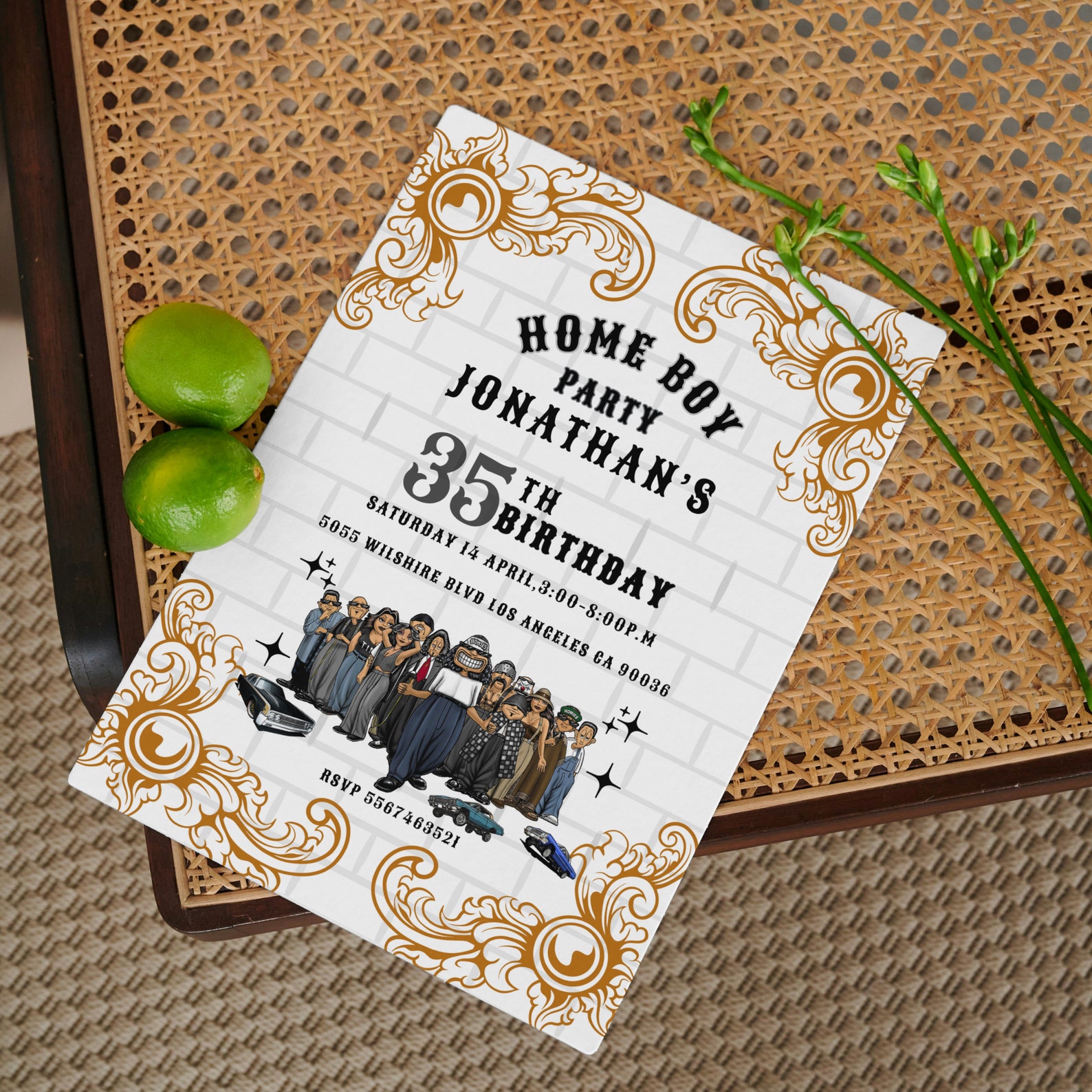 Customizable Digital Invitation With Cholo Theme Cholo Birthday ...