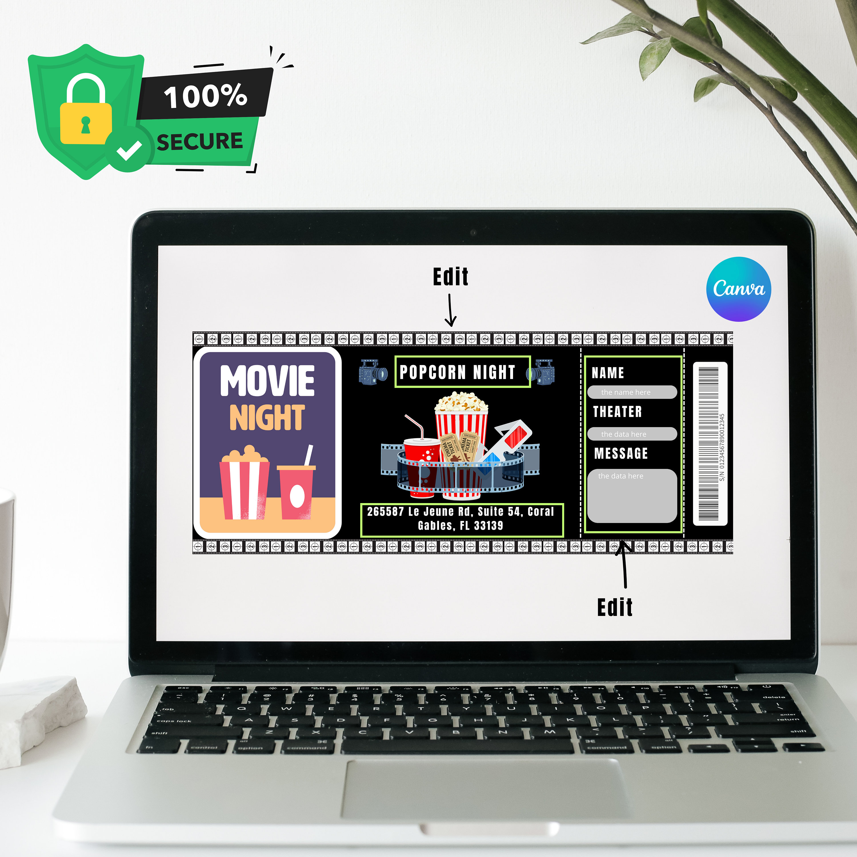 Movie Ticket Stub Movie Ticket Gift Movie Ticket Gift Card Custom Movie ...