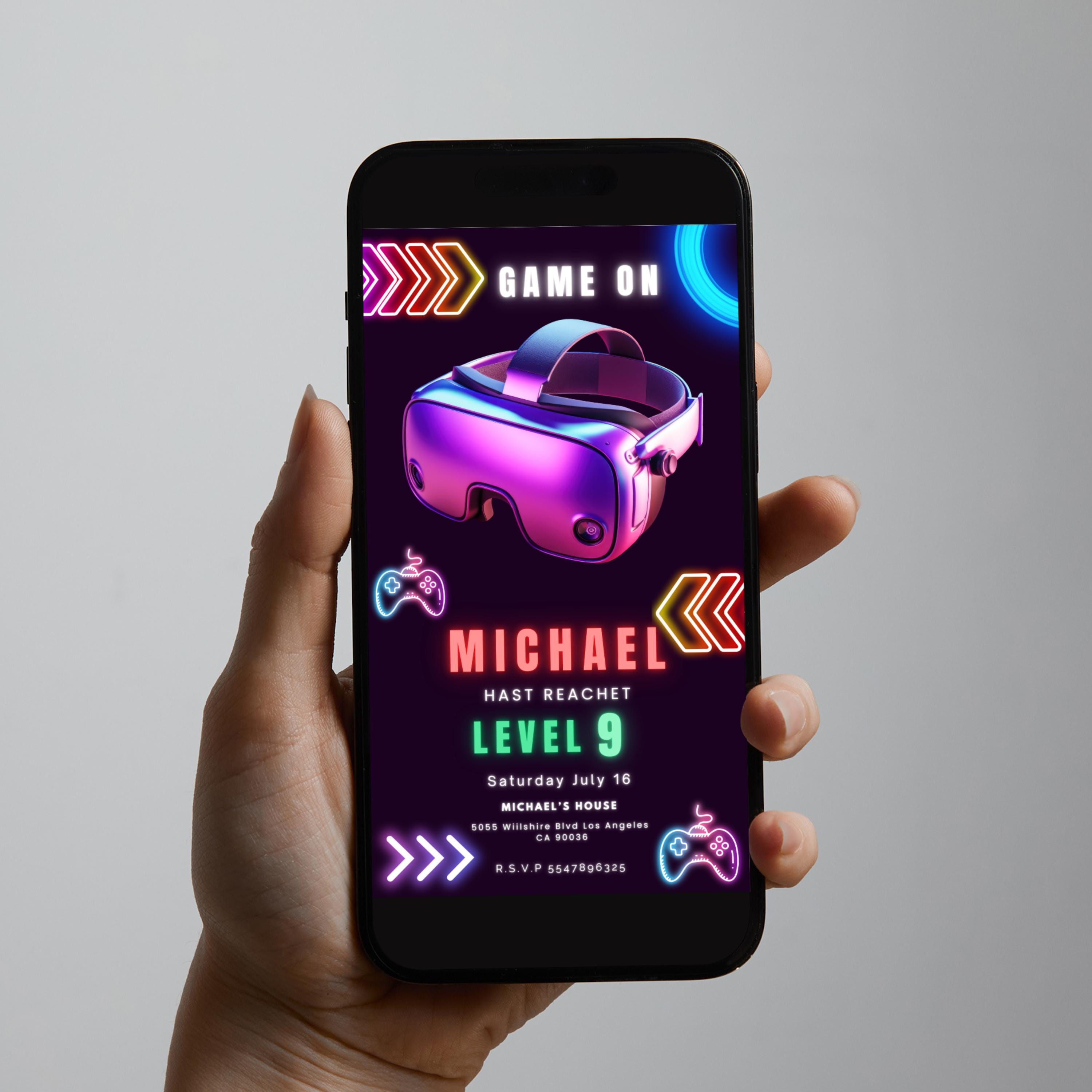 Vr Birthday Party Vr Editable Electronic Invitation Virtual Reality ...