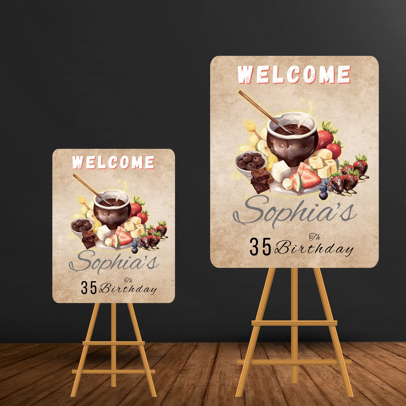 Editable Fondue Welcome Sign Custom Printable Fondue Template Poster ...