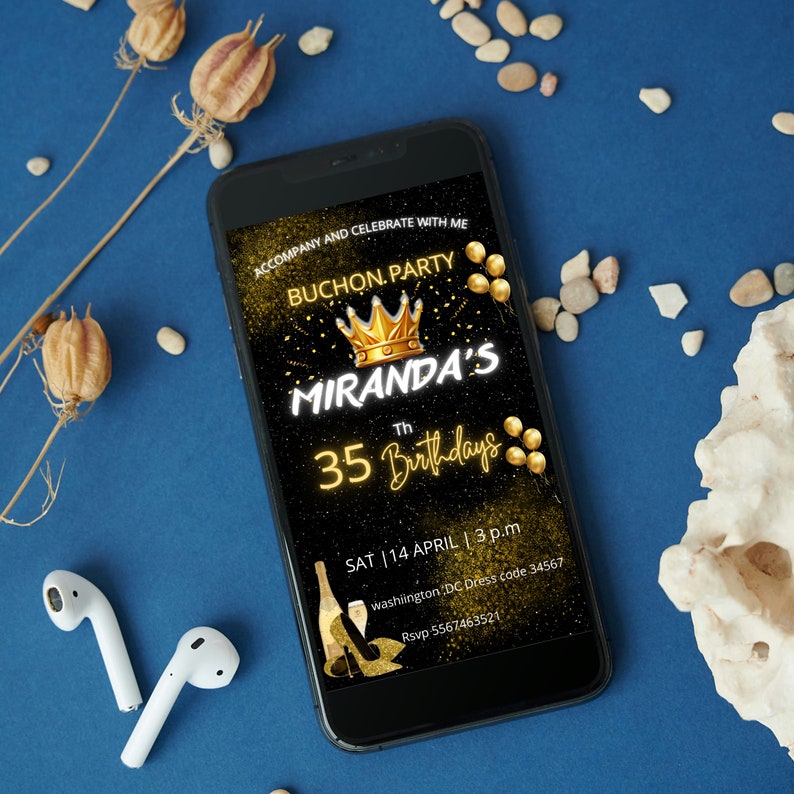 Buchona Invitation Buchona Party Digital Invitation for Buchona Party ...