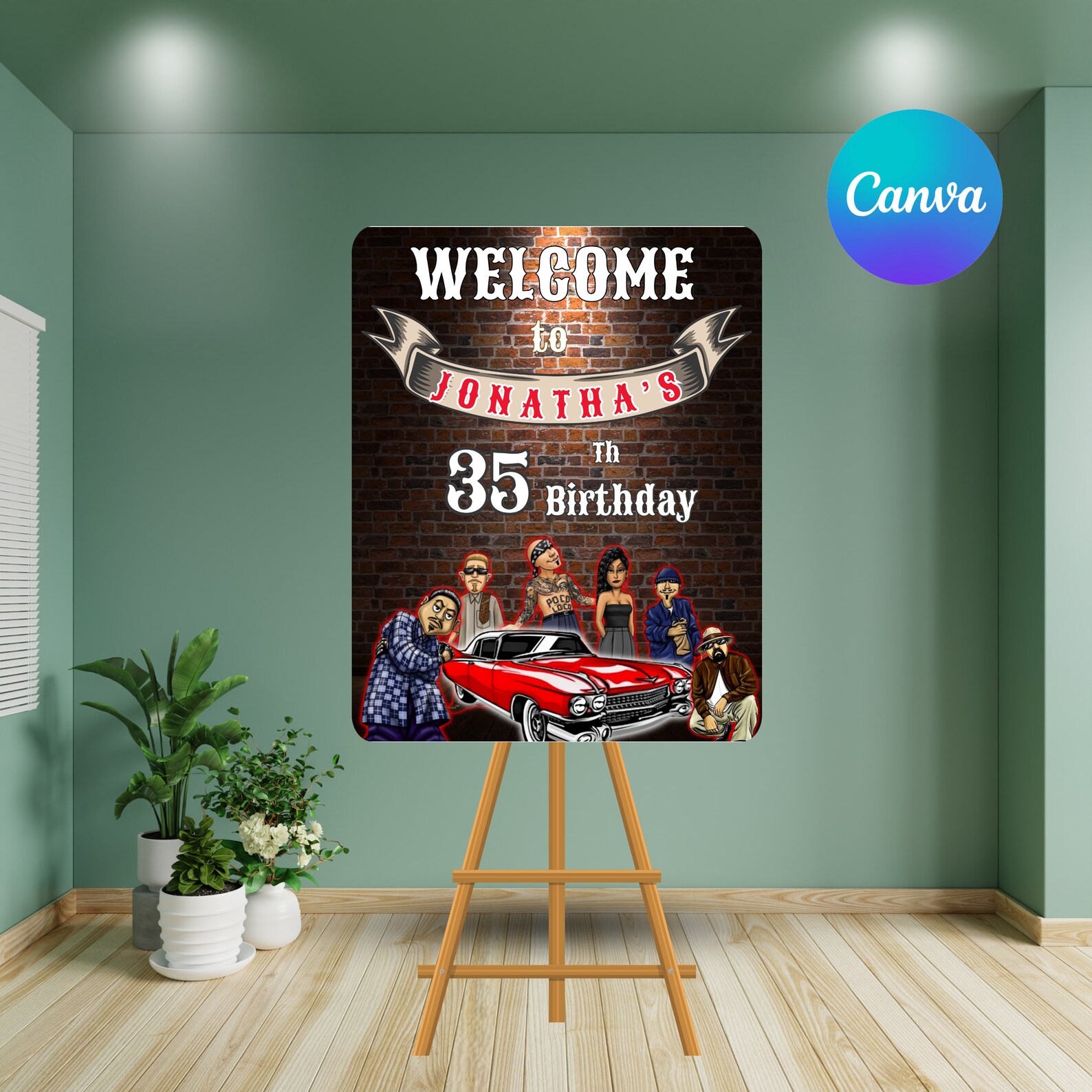 Welcome Sign for Birthday Party Welcome Sign for Cholos Party Editable ...