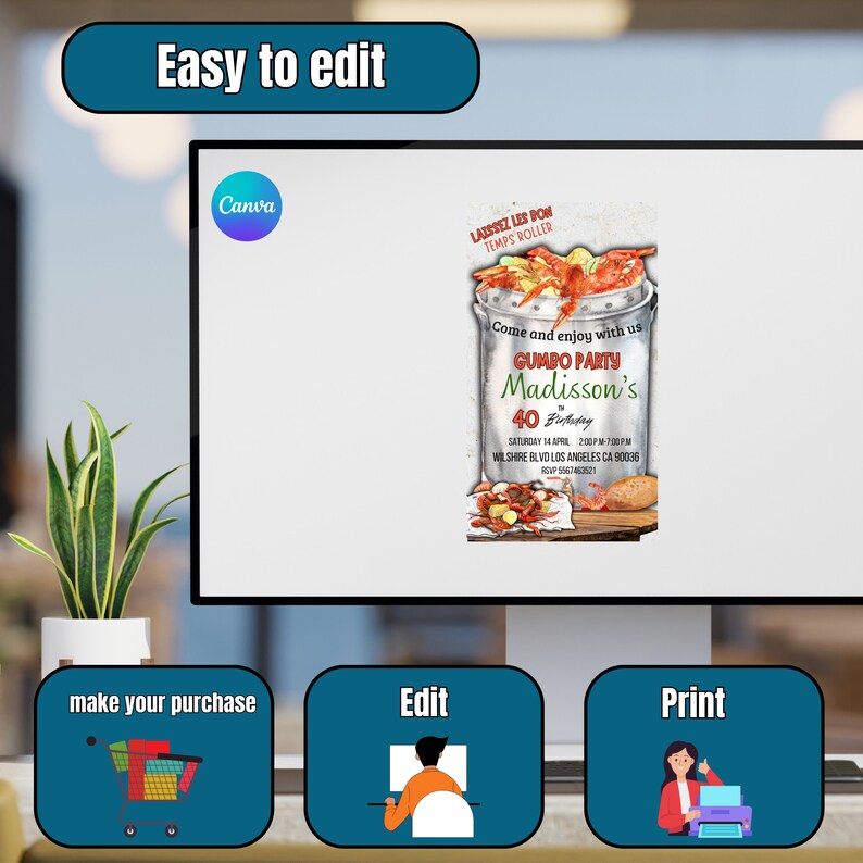 Gumbo Party Invitation Electronic Invitation for Gumbo Party ...
