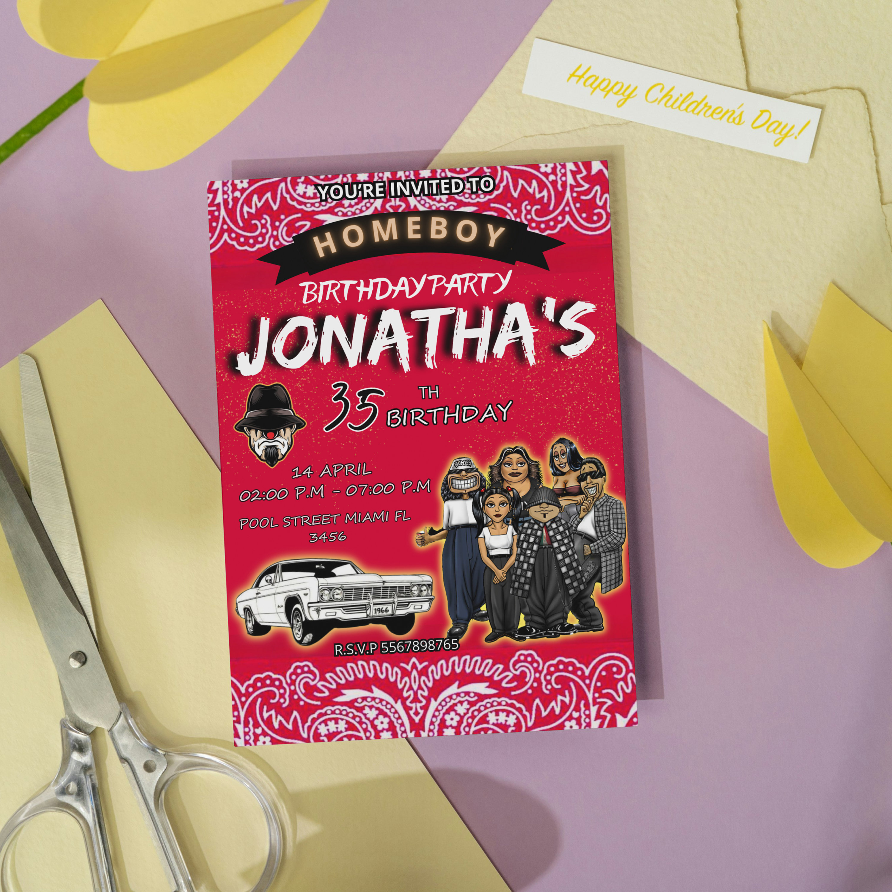 Customizable Digital Invitation With Cholo Theme Cholo Birthday ...