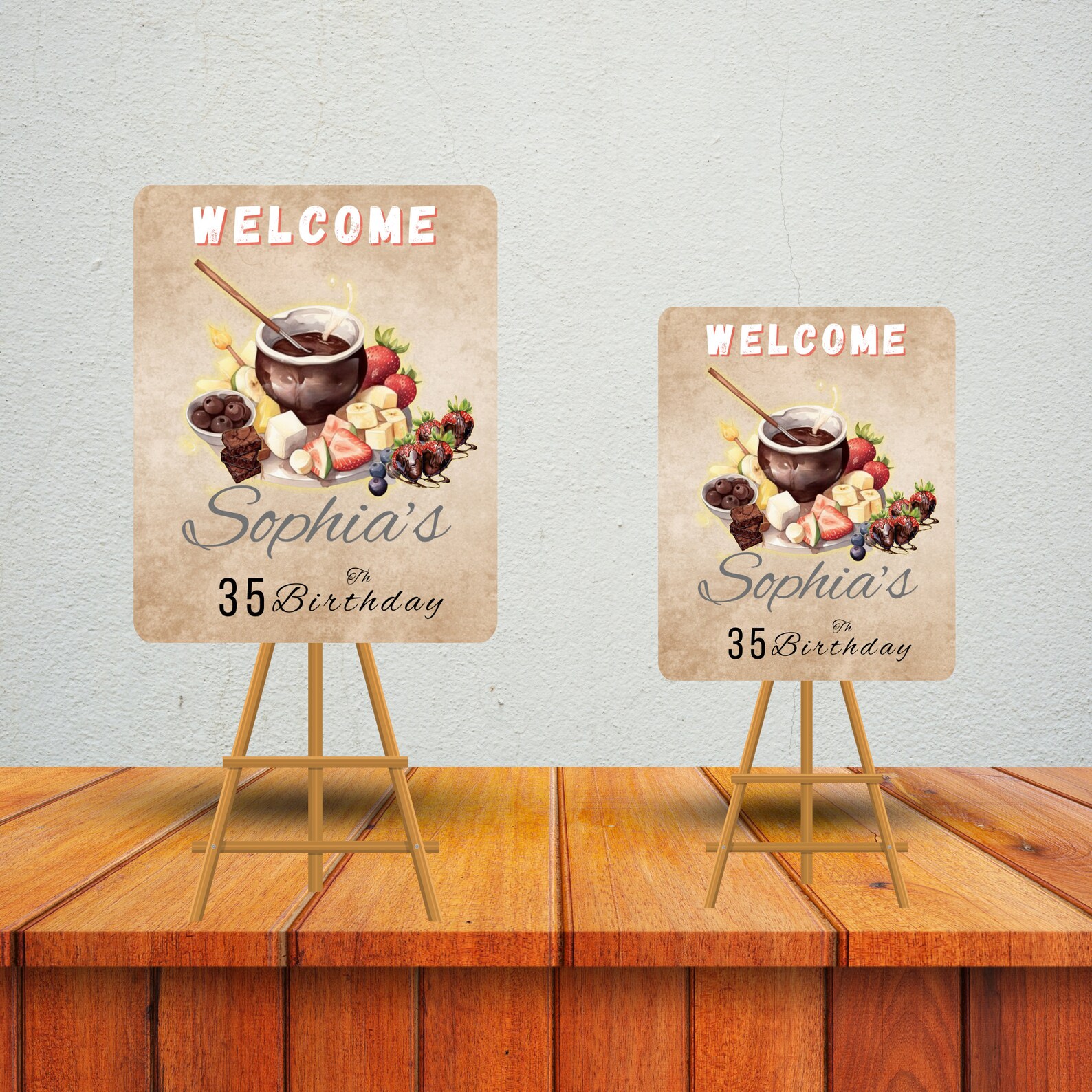 Editable Fondue Welcome Sign Custom Printable Fondue Template Poster ...