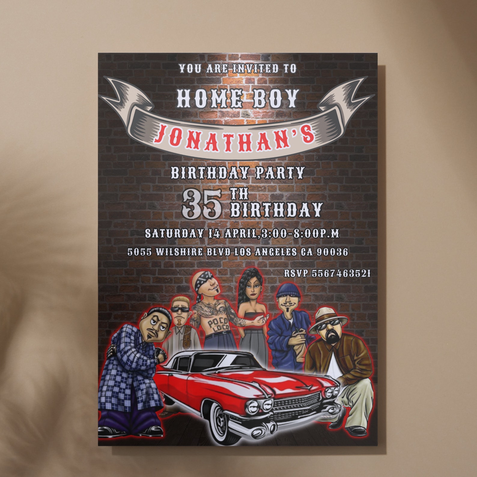 Customizable Digital Invitation With Cholo Theme Cholo Birthday ...
