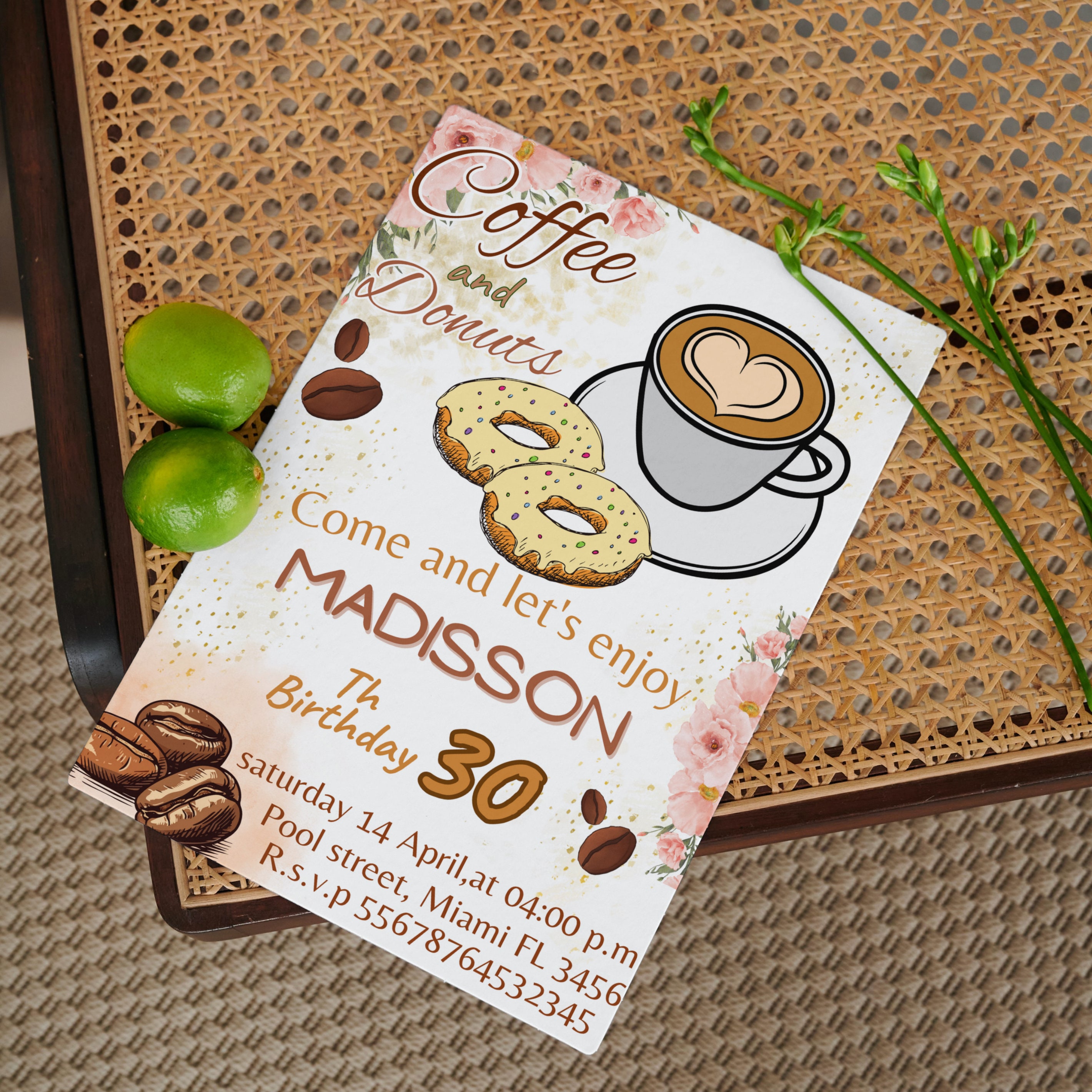 Coffee Birthday Invitation - Coffee Date Invitation - Coffee Date ...