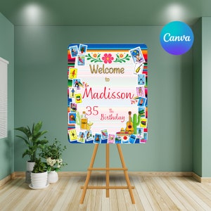Lottery Party Welcome Sign Template Customizable Party Welcome Sign ...