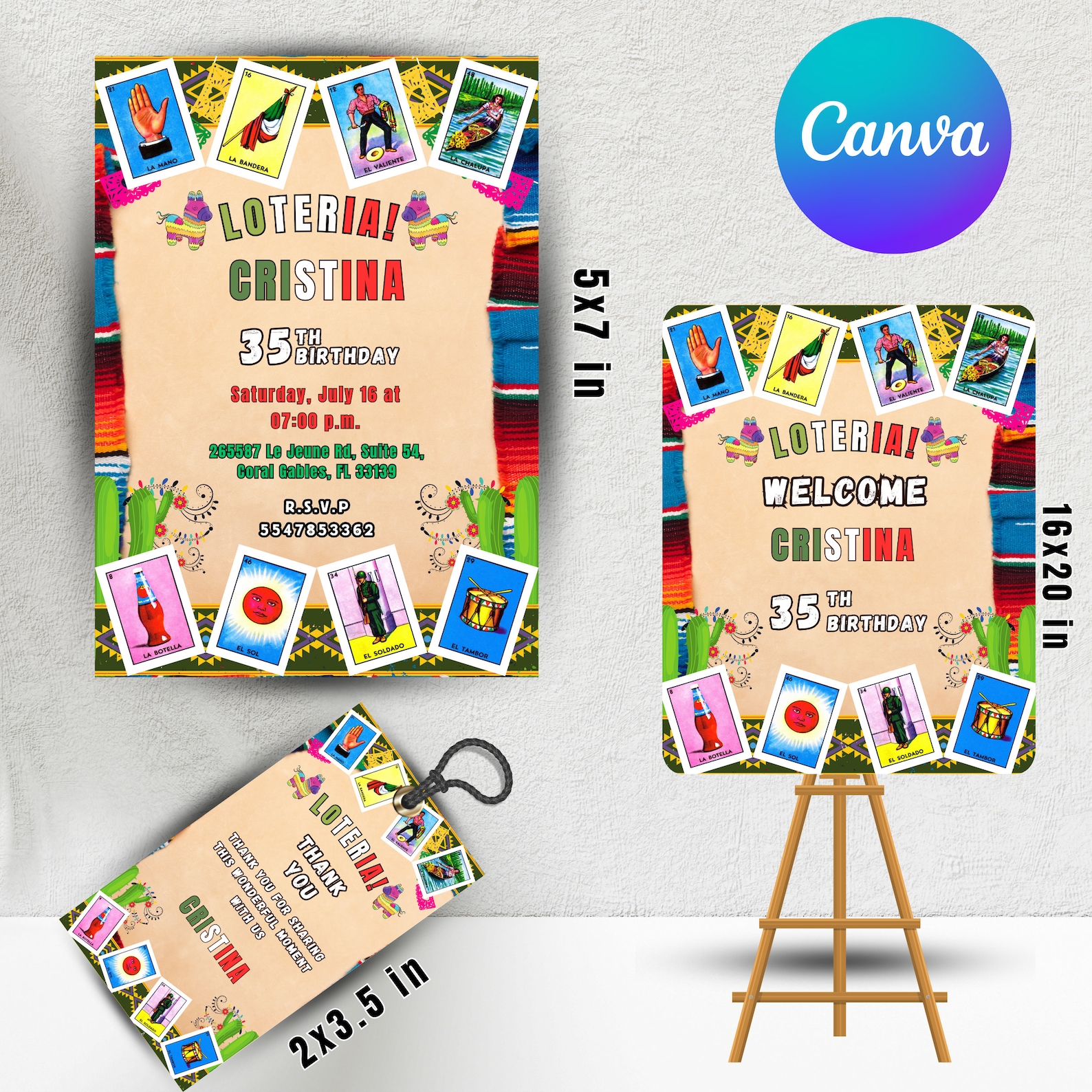 Plantilla de invitación de loteria invitación de loteria invitación de ...