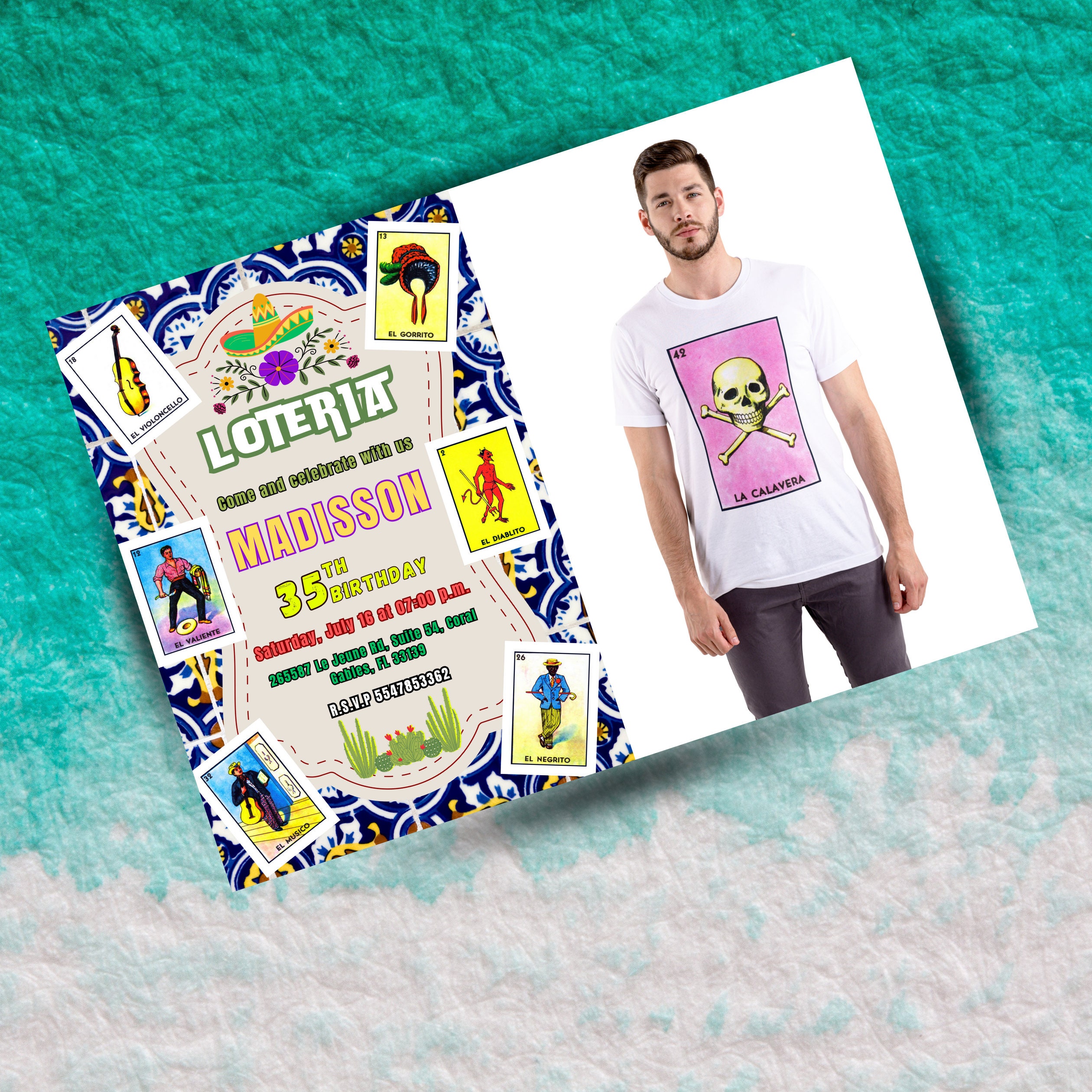 Loteria Invitation Template Loteria Invitation Customizable Loteria ...