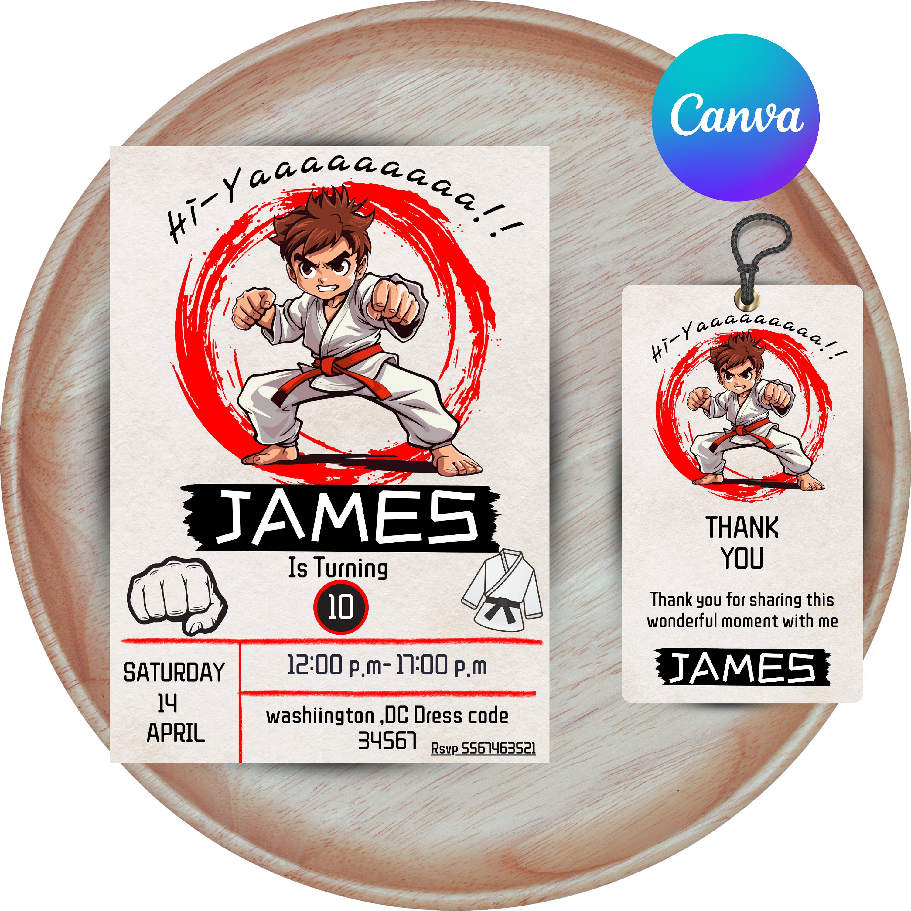 Karate Invitation Birthday Invitation Karate Karate Birthday Party ...