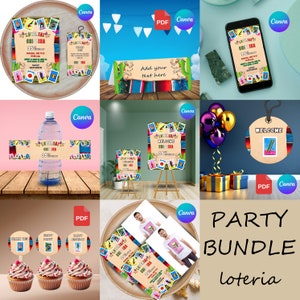 Customizable Loteria Party Birthday Bundle Loteria Birthday Editable ...