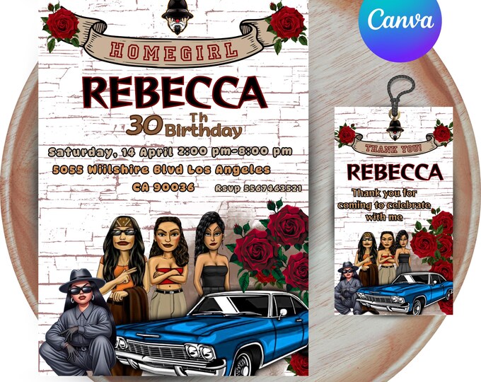 Editable Quinceanera Chicana Lowrider Invitation, Chola Quinceanera ...