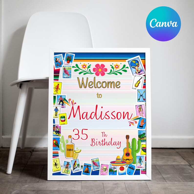 Lottery Party Welcome Sign Template Customizable Party Welcome Sign ...