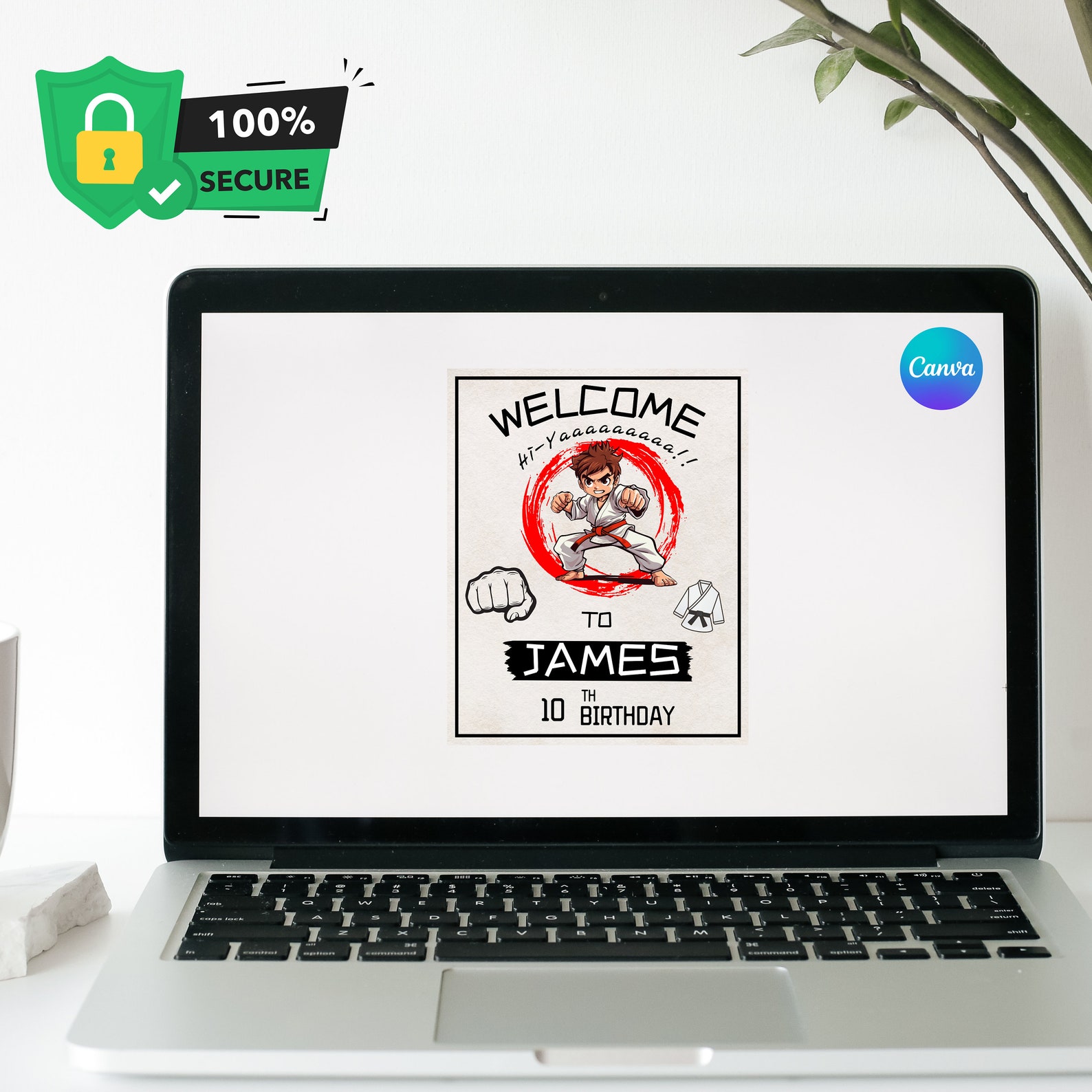 Karate Party Welcome Sign Template Customizable Party Welcome Sign ...