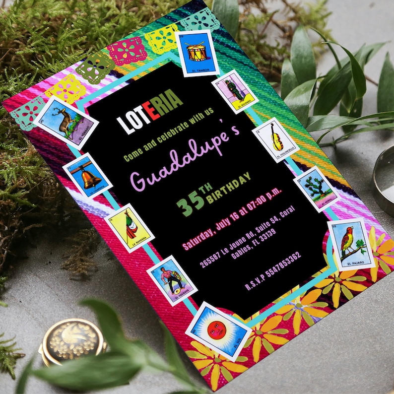 Loteria Invitation Template - Loteria Invitation - Customizable Loteria ...