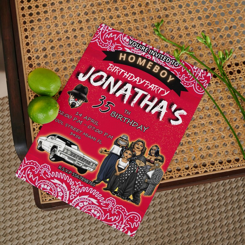 Customizable Digital Invitation With Cholo Theme Cholo Birthday ...