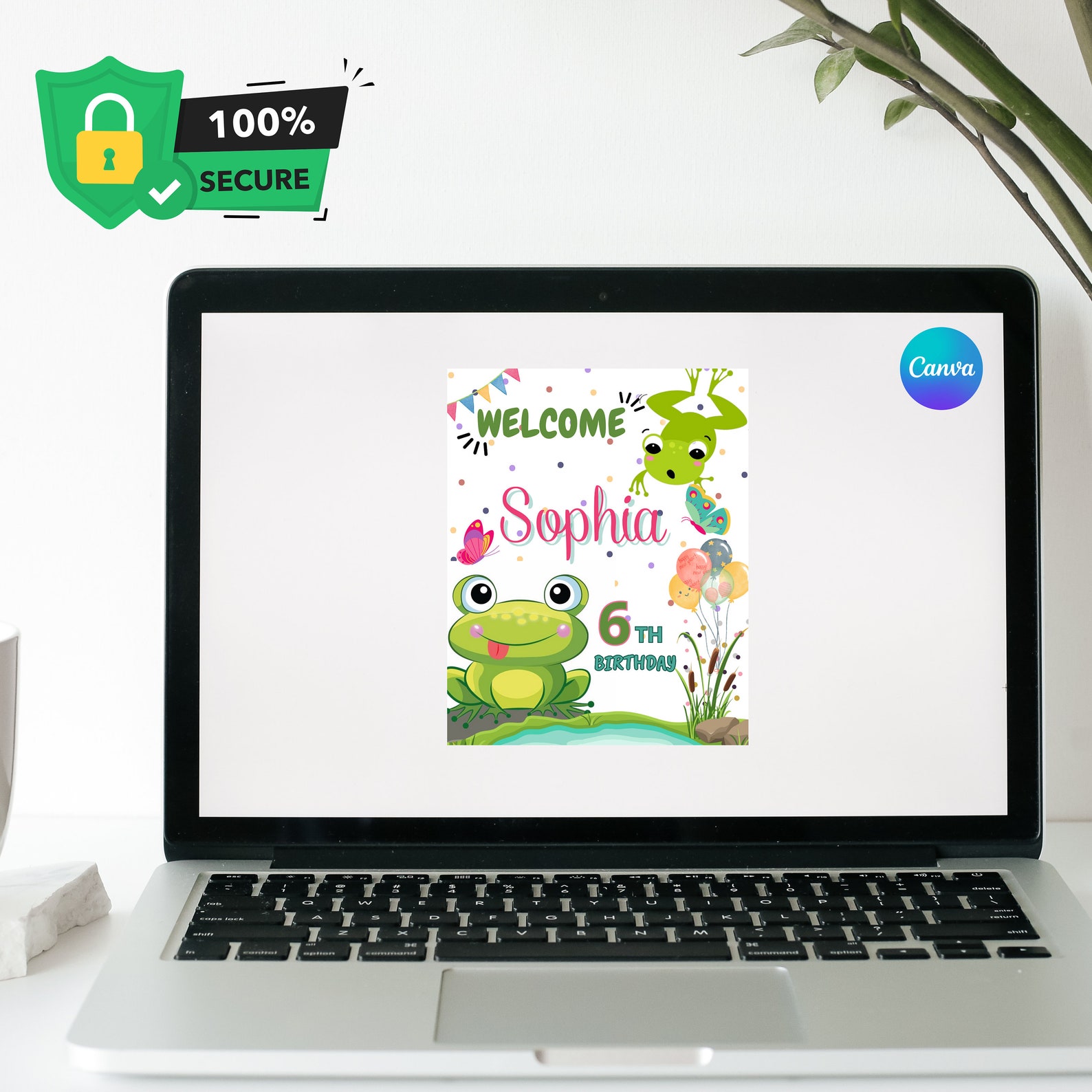 Frog Party Welcome Sign Template Customizable Party Welcome Sign ...