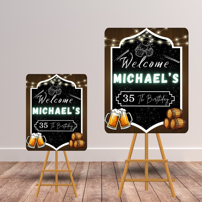 Editable Brewery Welcome Sign Custom Printable Brewery Template Poster ...