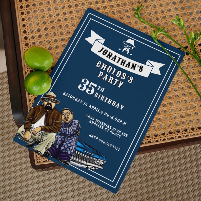 Cholo Birthday Invitation: Customizable Chicano Theme (digital) - Etsy