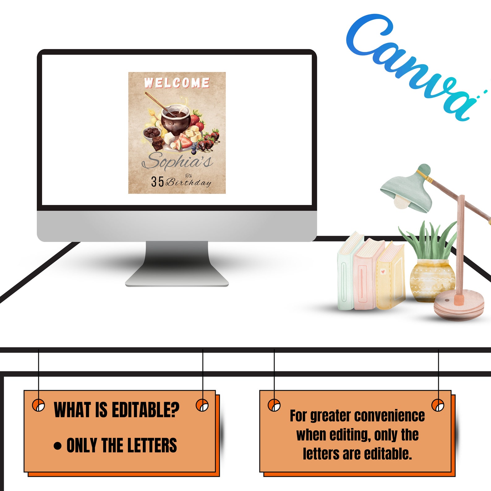 Editable Fondue Welcome Sign Custom Printable Fondue Template Poster ...