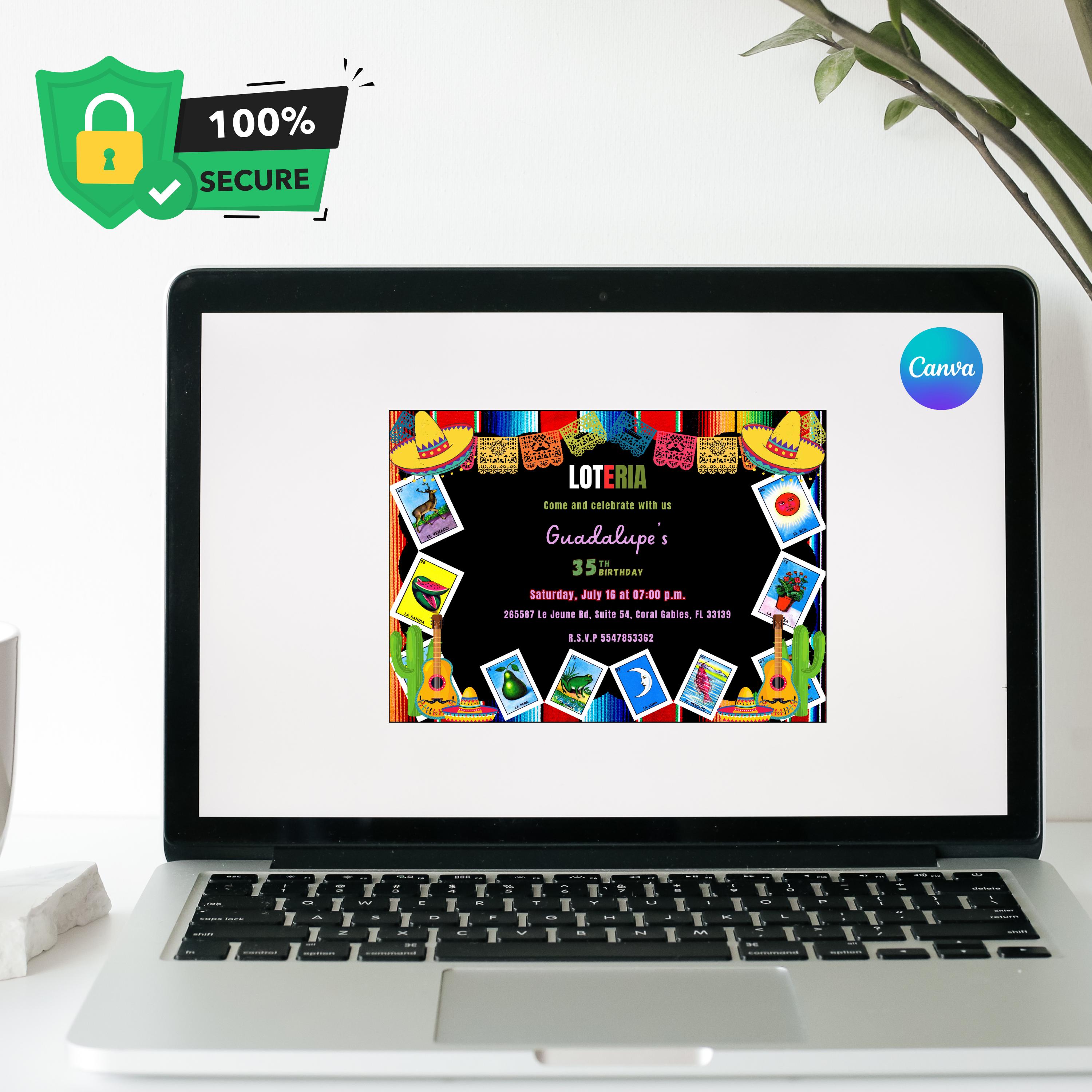 Loteria Invitation Template Loteria Invitation Customizable Loteria ...