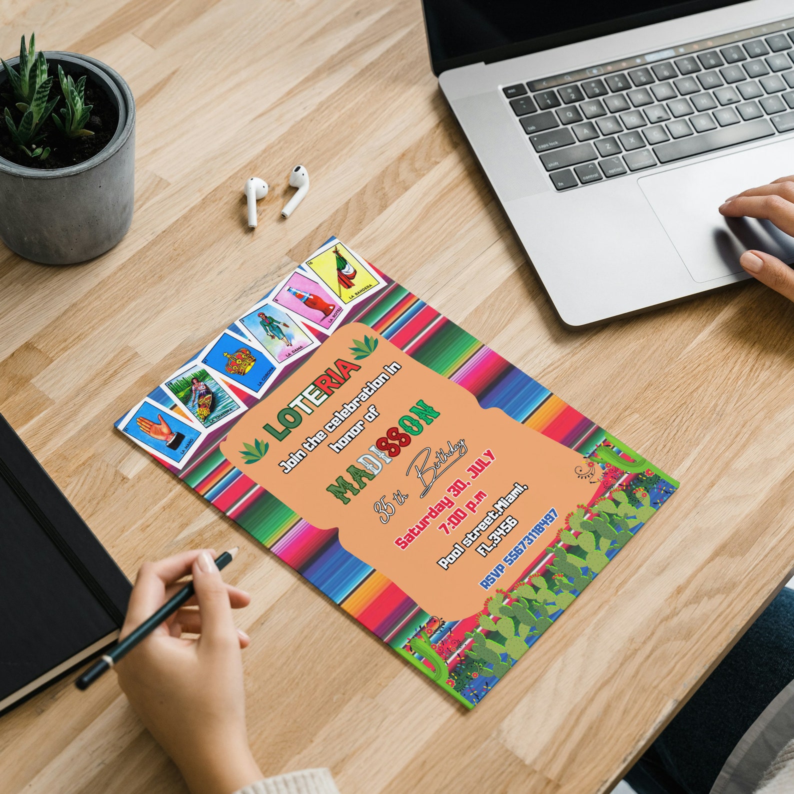 Loteria Invitation Template Loteria Invitation Customizable Loteria ...