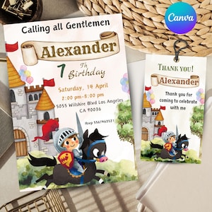 Medieval Birthday Invitation Medieval Birthday Card Customizable ...