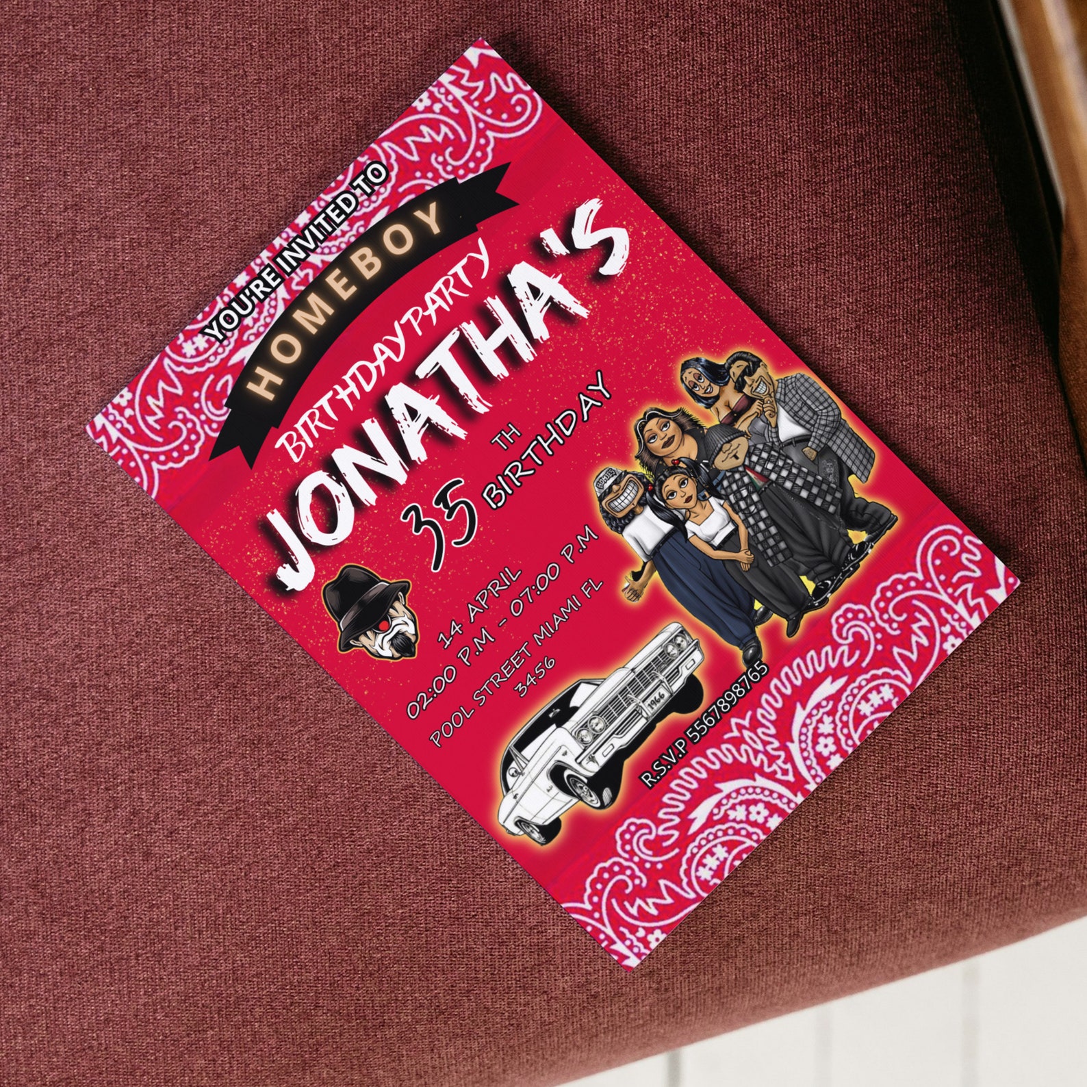 Customizable Digital Invitation With Cholo Theme Cholo Birthday ...