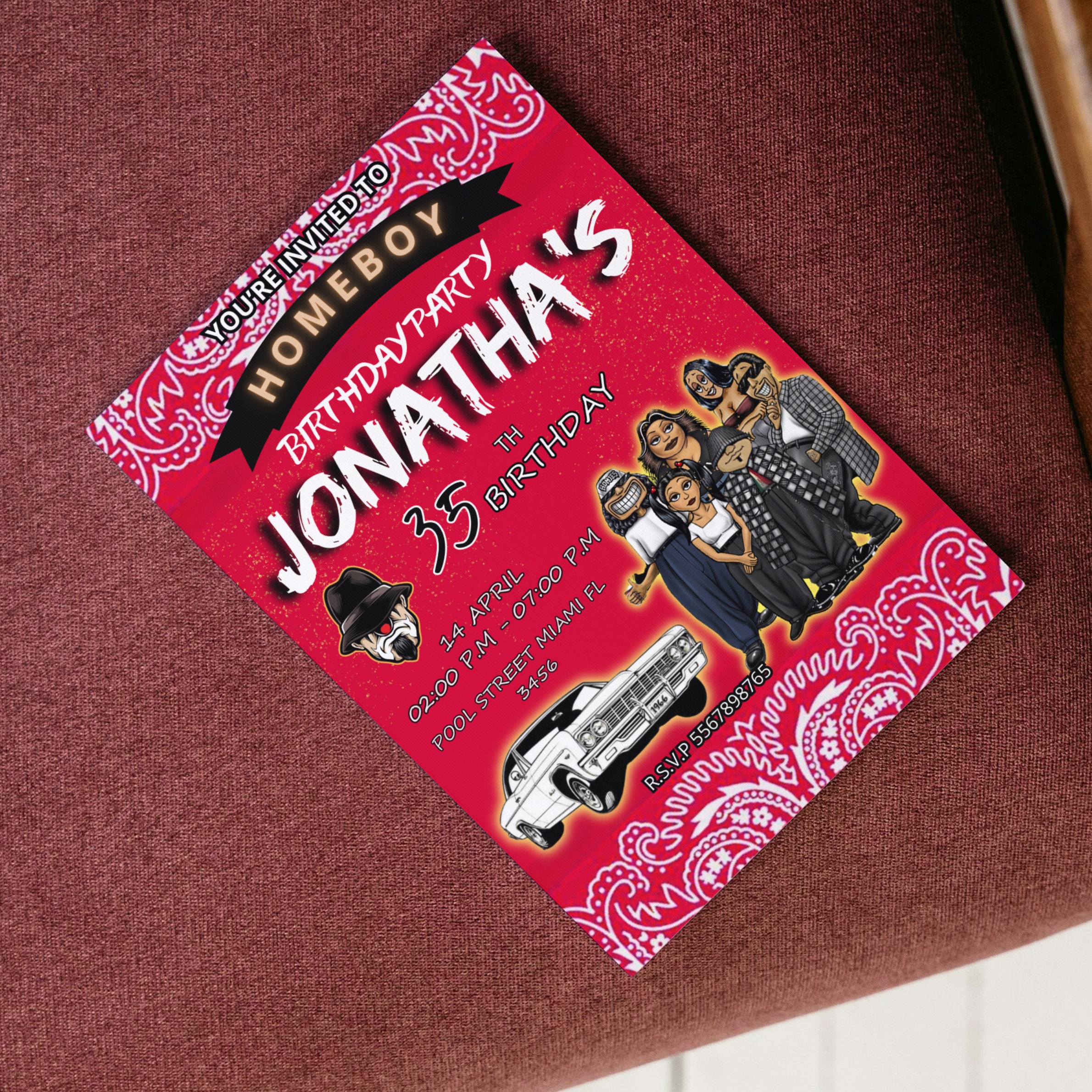 Customizable Digital Invitation With Cholo Theme Cholo Birthday ...