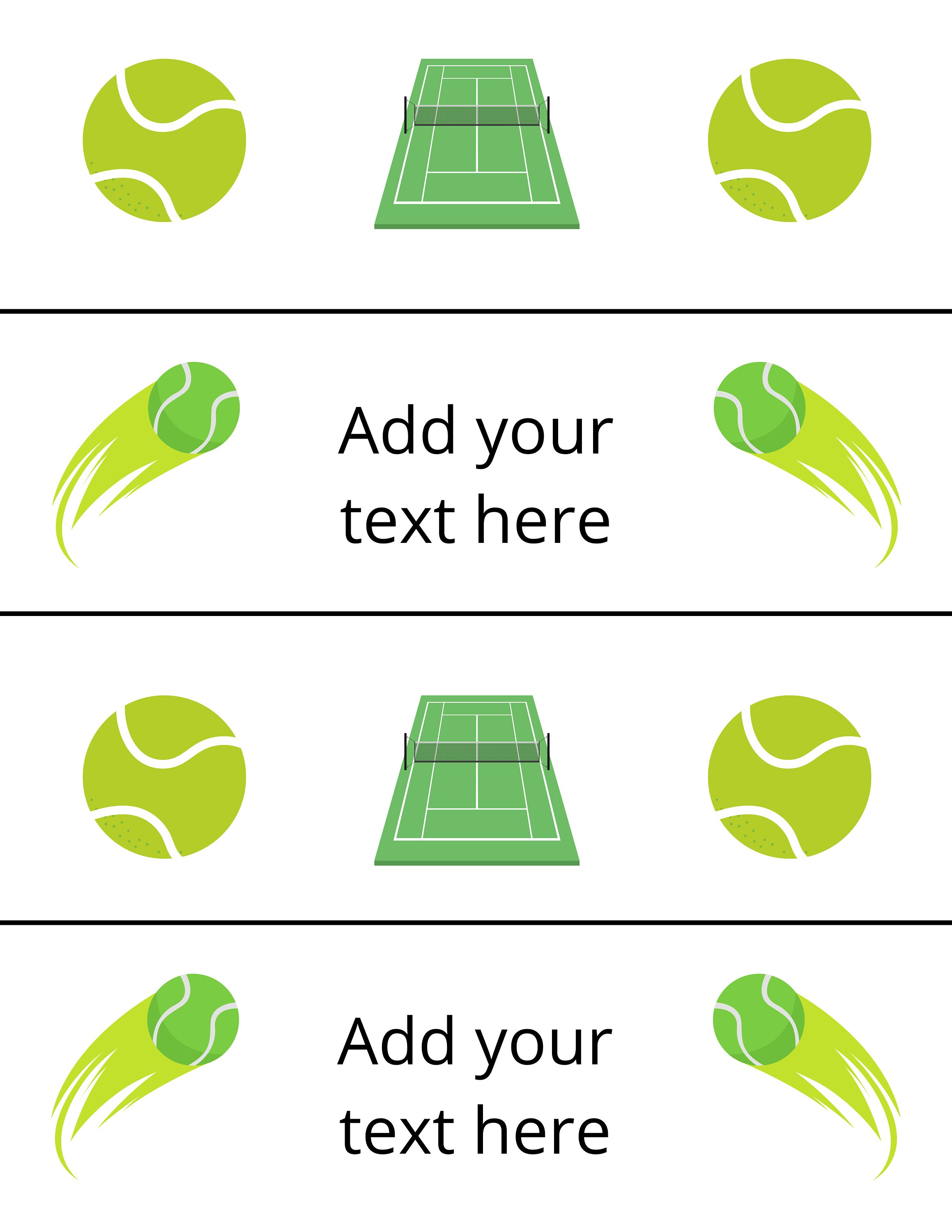 Editable Food Label for Your Tennis Birthday Table Decoration Label for ...