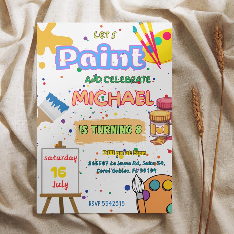 Pottery Painting Birthday Boy Invitation Pottery Birthday Invitation ...