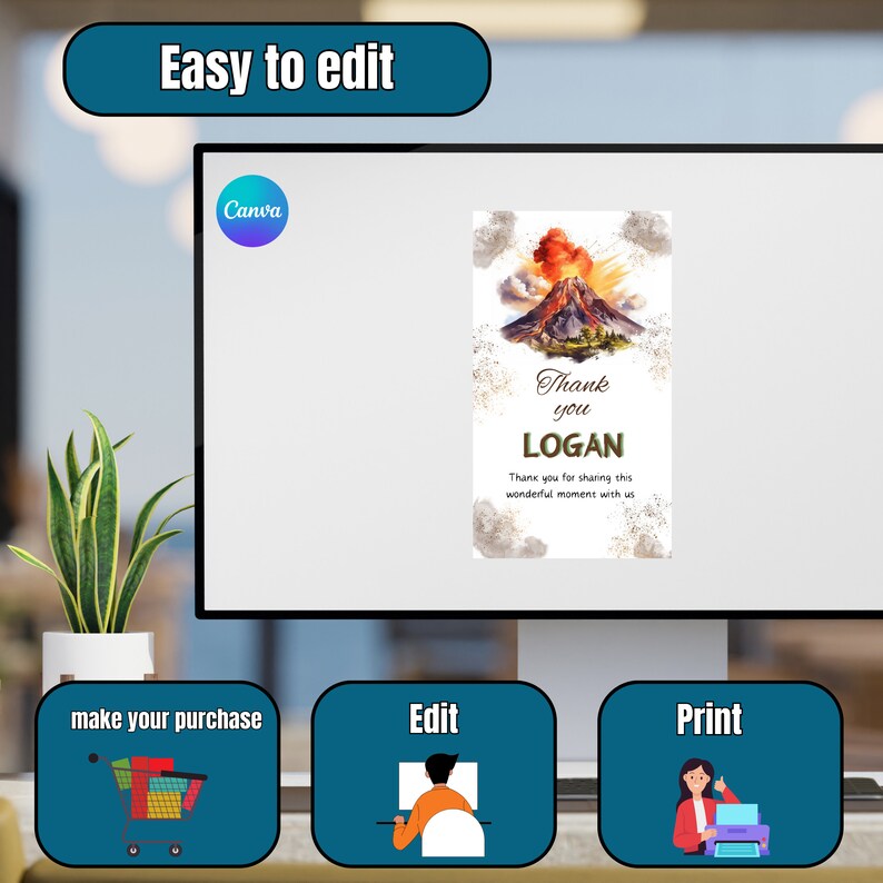 Volcano Birthday Party Volcano Birthday Invite Customizable Volcano ...