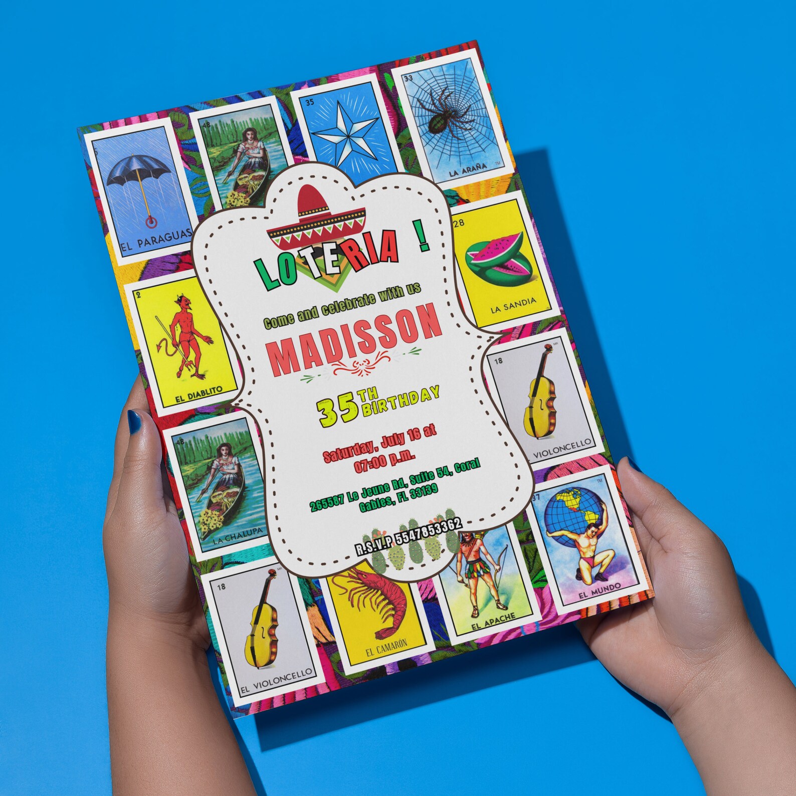 Loteria Invitation Template Loteria Invitation Customizable Loteria ...