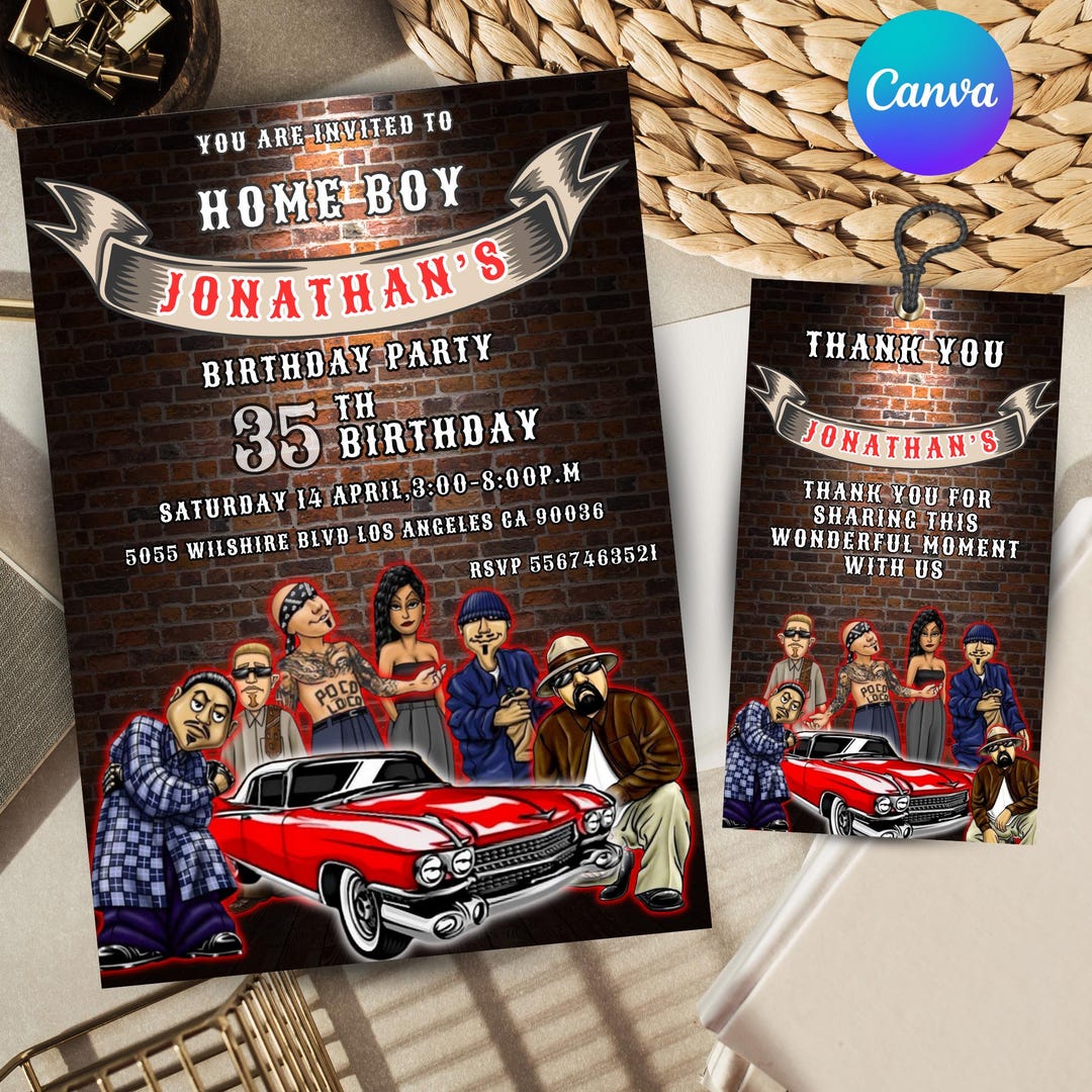Customizable Cholo Birthday Invitation: Printable Party Invite (digital ...
