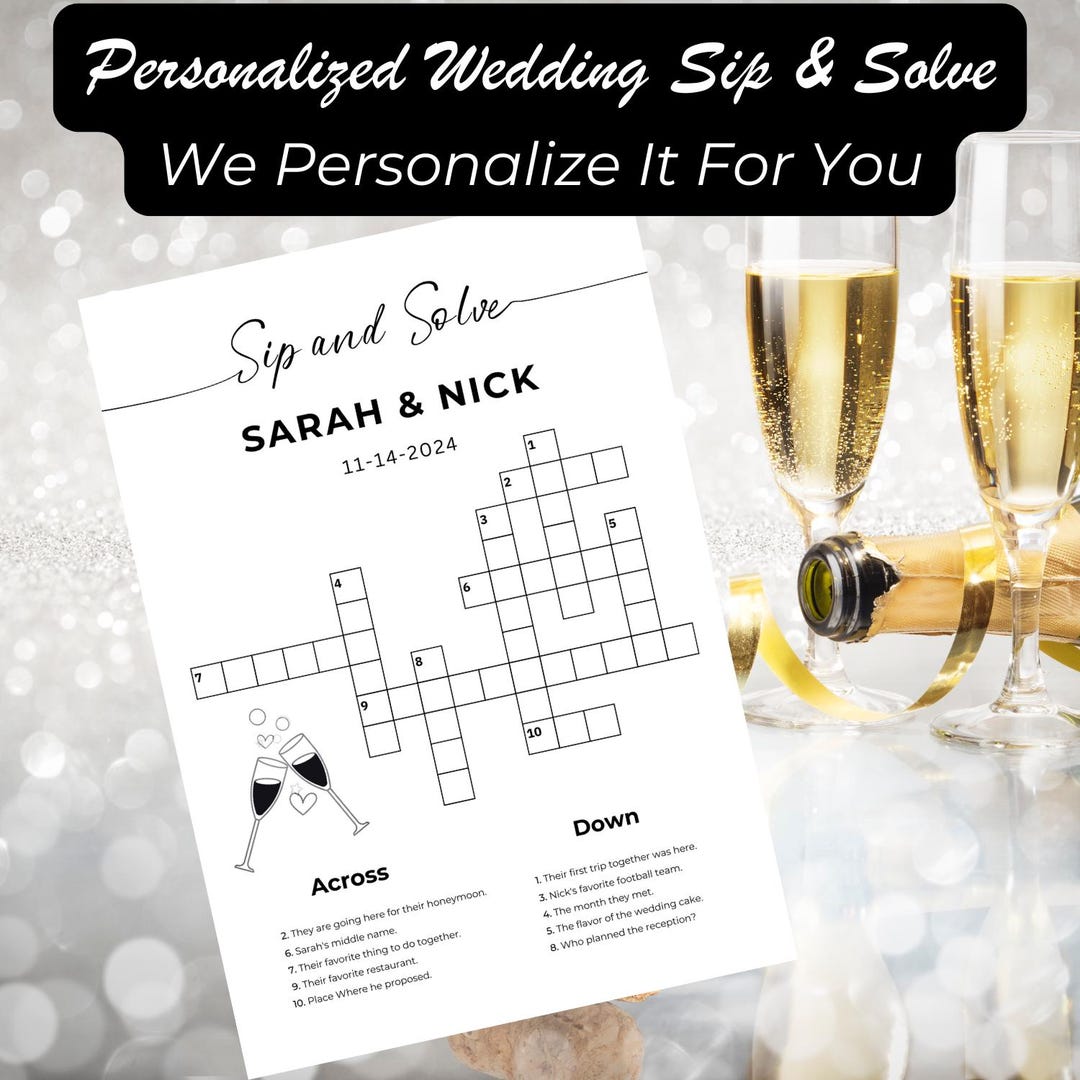 Wedding Table Game, Wedding Games, Wedding Games for Reception, Sip and ...