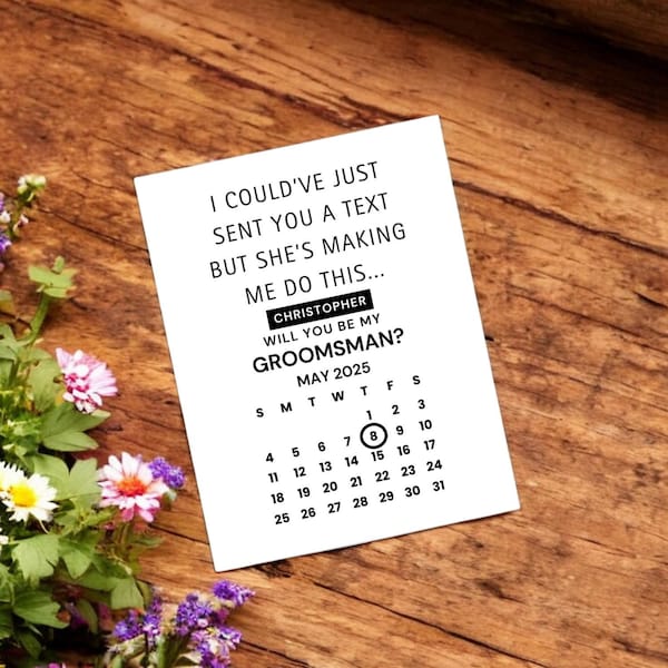 Funny Groomsman Card - Etsy