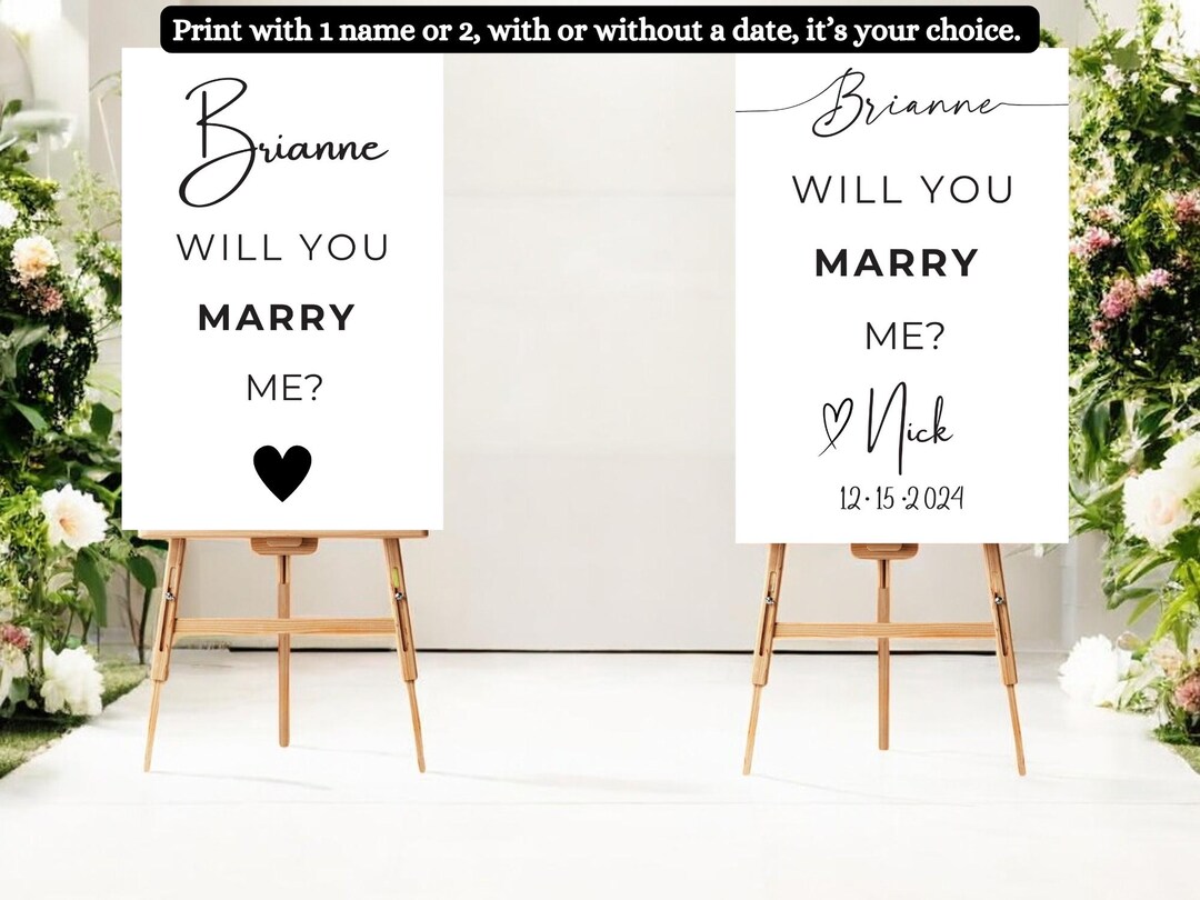 Proposal Ideas, Engagement Proposal Sign PRINTED, Wedding Proposal Sign ...