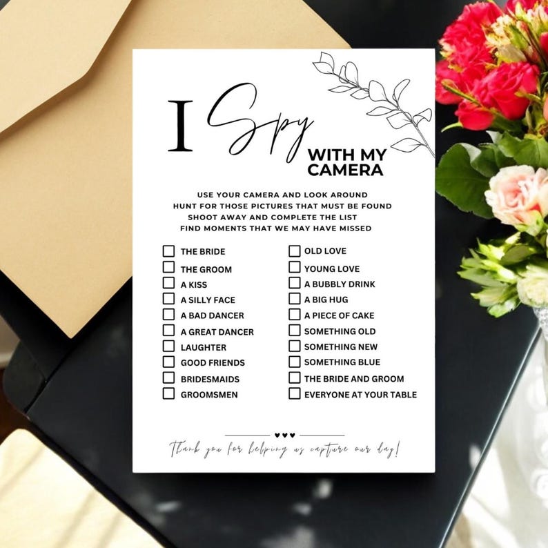 I Spy Wedding Game Photo Hunt Wedding Photo Game Instant Download ...
