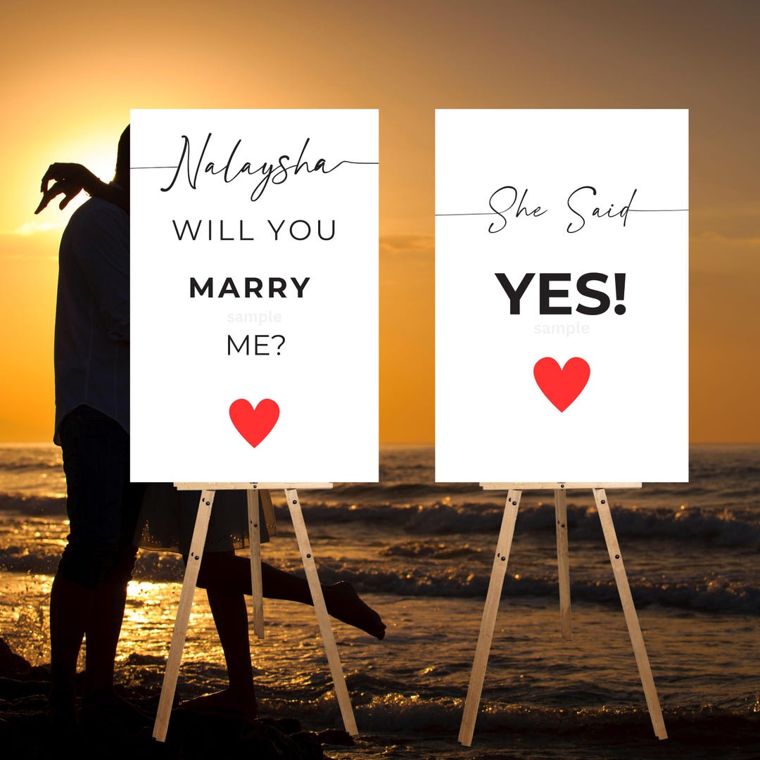 Proposal Decoration Custom Proposal Marry Me Sign | Personalized ...