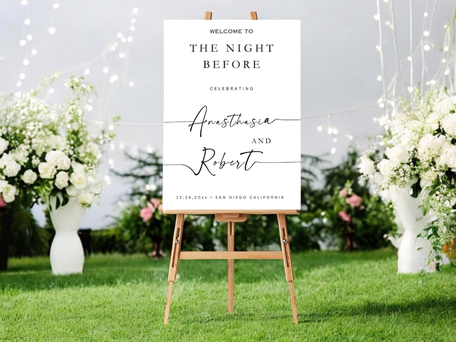 Welcome to the Night Before Sign Editable Template, Welcome to the ...