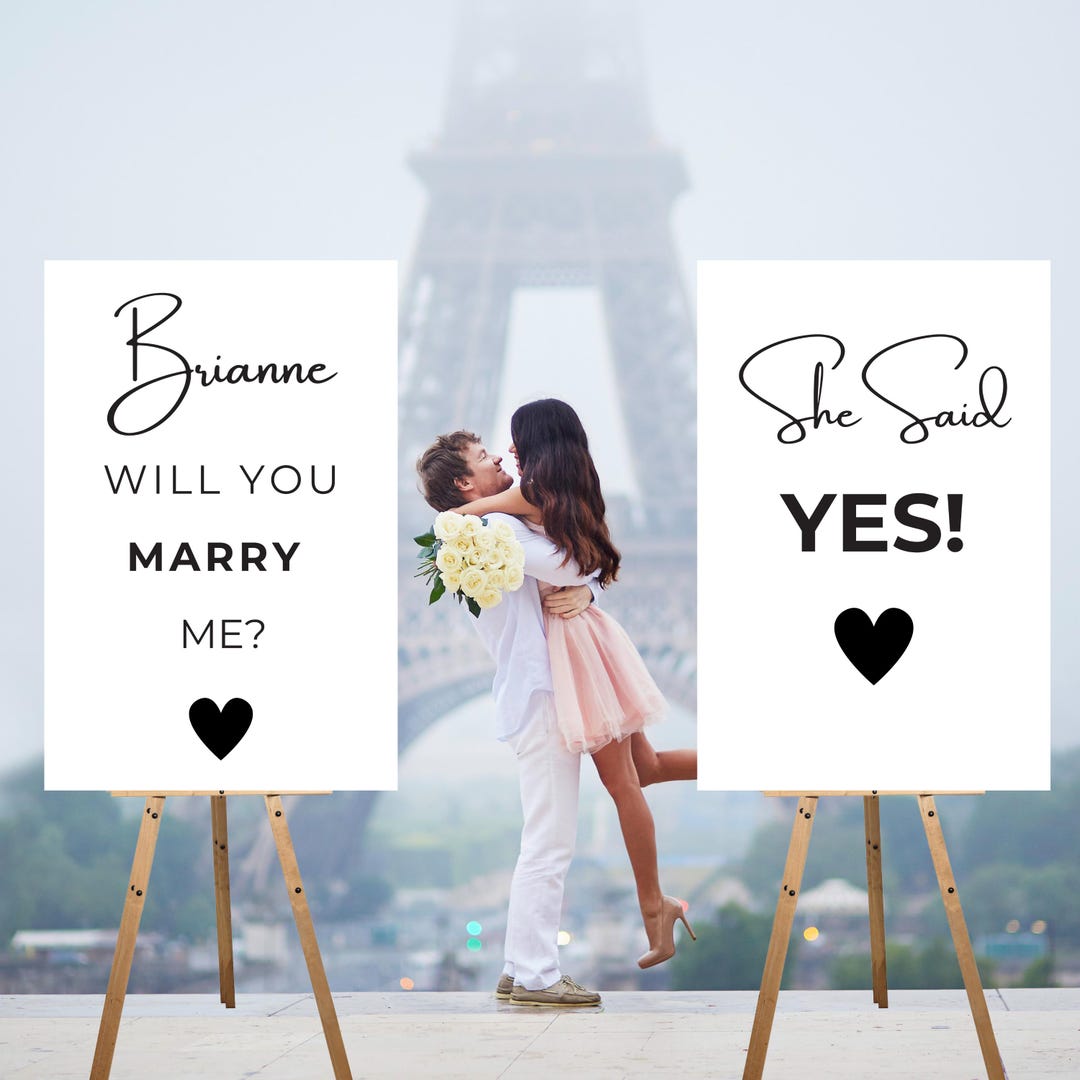 PRINTED Proposal Sign, Proposal Sign, Proposal Idea, Printed Will You ...