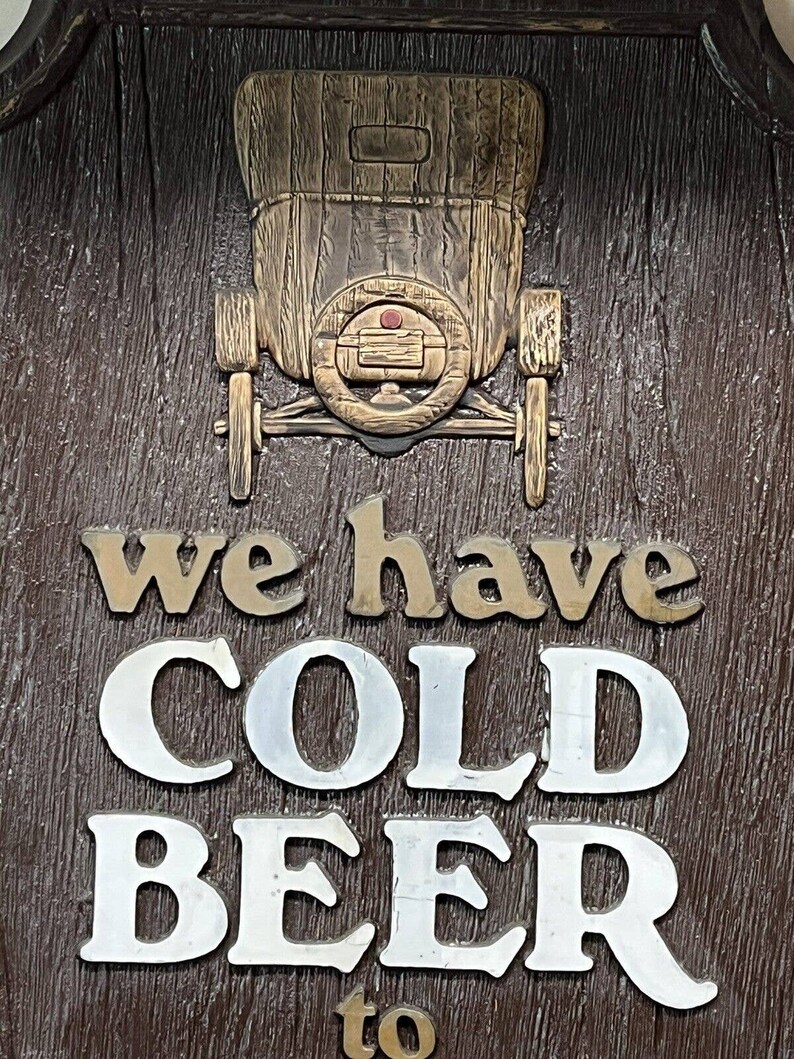 Rare Vintage Schaefer Beer Sign 20 1/2x12 Plastic With Wood Look COLD ...