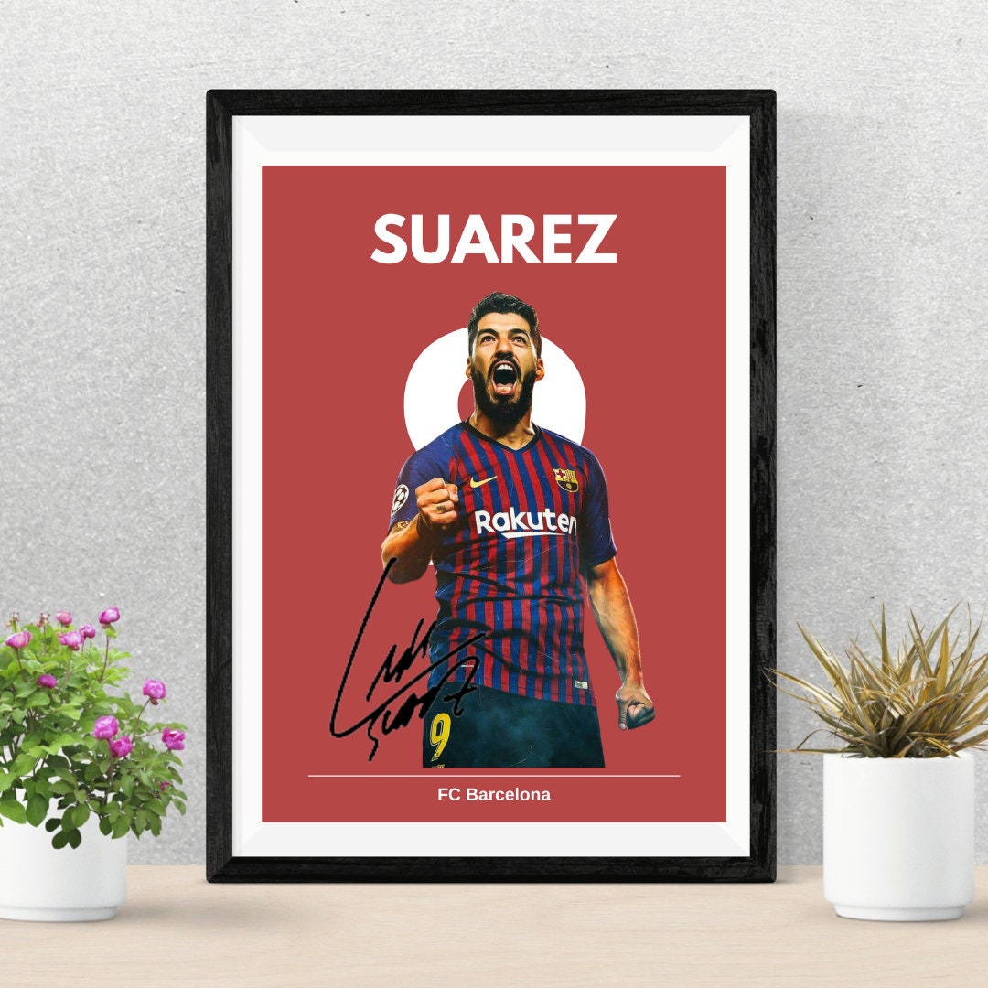 LUIS SUAREZ POSTER Fc Barcelona Soccer Team Soccer Deco Football Walk ...