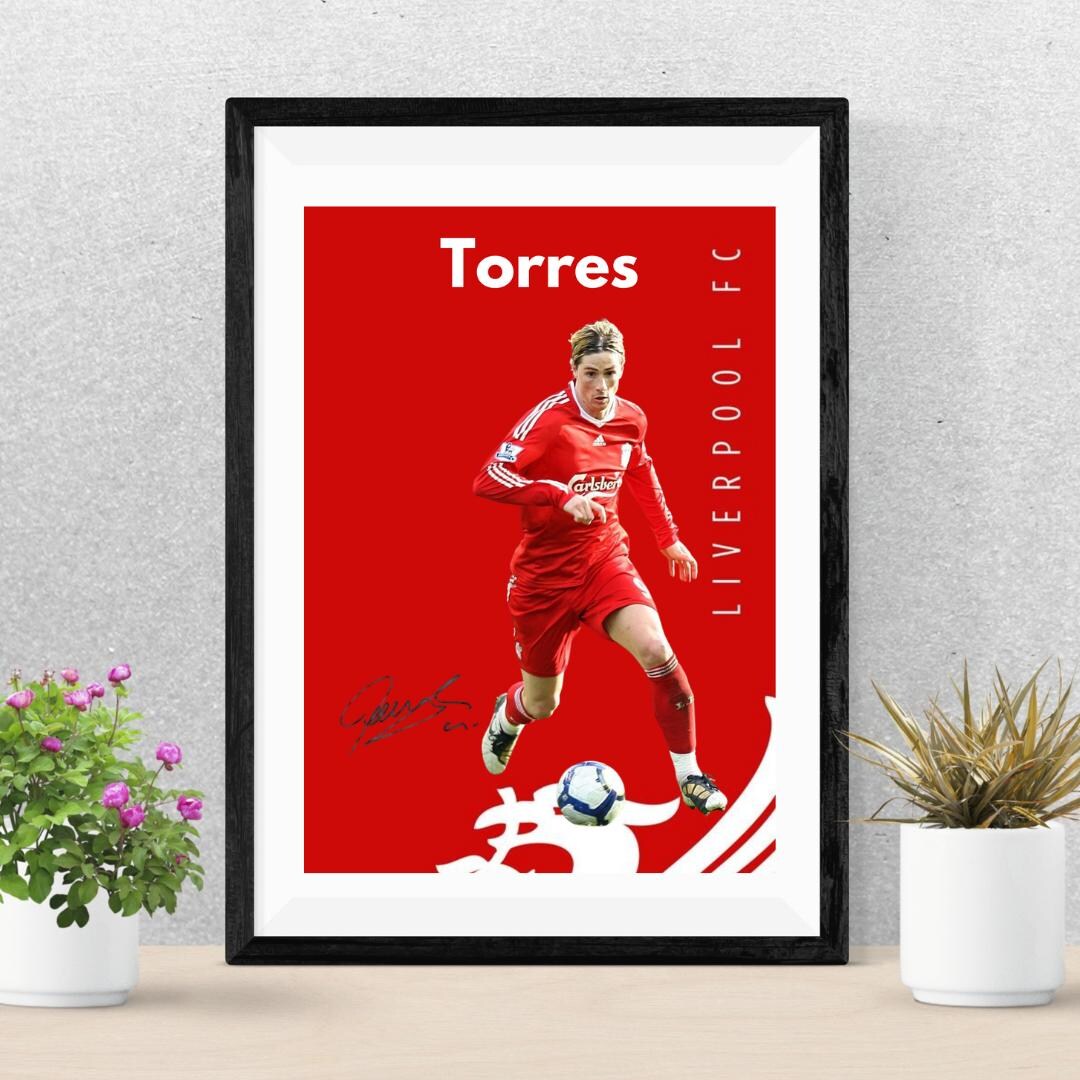 Fernando Torres Poster – Liverpool FC Art for Football Fans, Soccer ...
