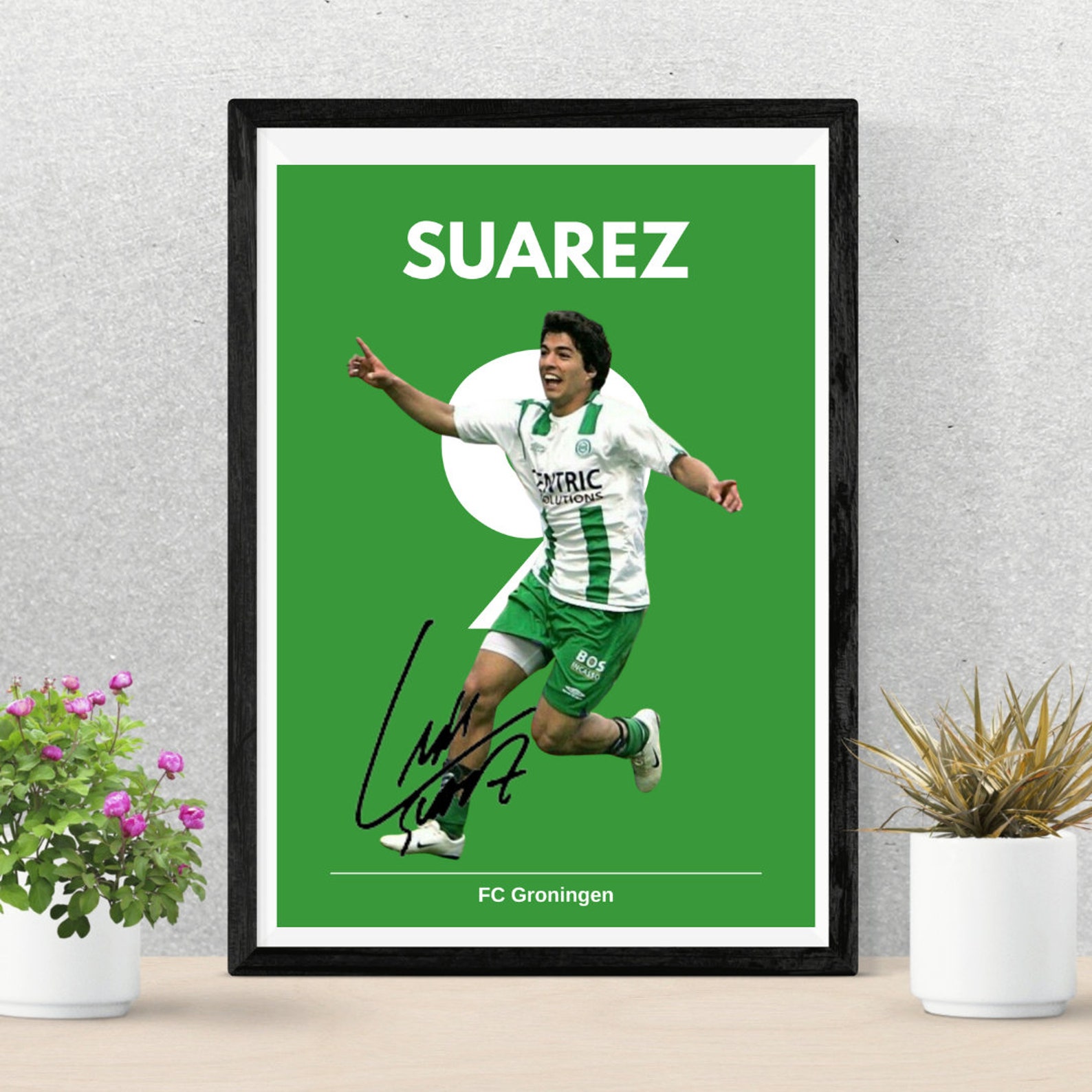 LUIS SUAREZ POSTER Groningen Soccer Team Soccer Deco Football Walk Art ...