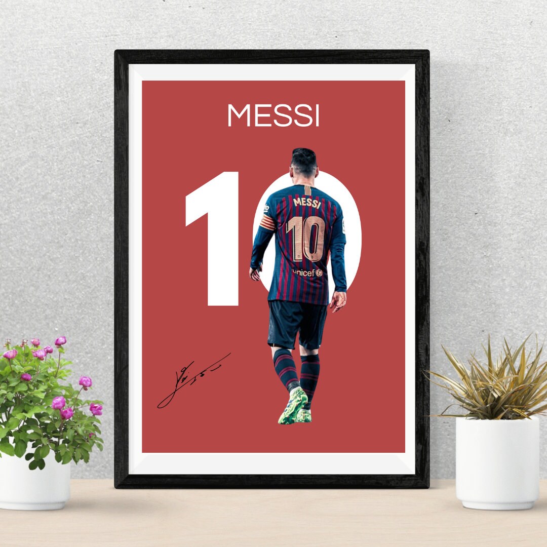 LIONEL MESSI POSTER Fc Barcelona Football Team Soccer Deco Football ...