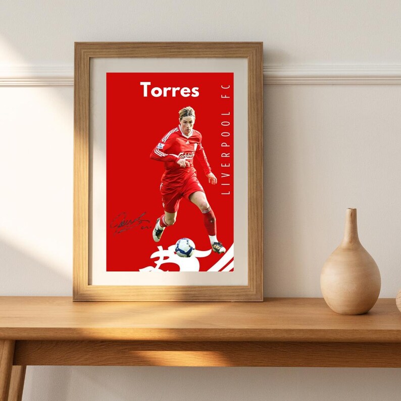 Fernando Torres Poster – Liverpool FC Art for Football Fans, Soccer ...