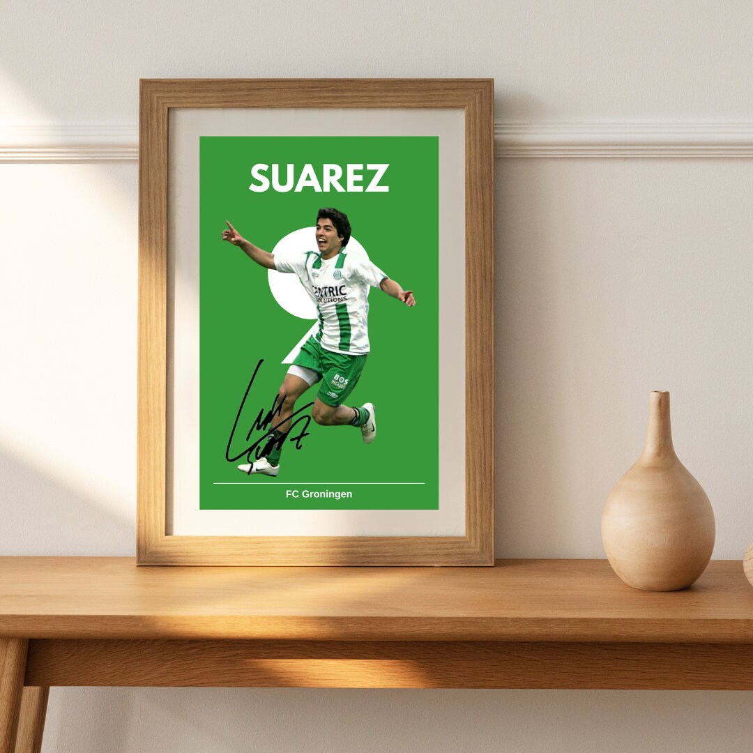 LUIS SUAREZ POSTER Groningen Soccer Team Soccer Deco Football Walk Art ...