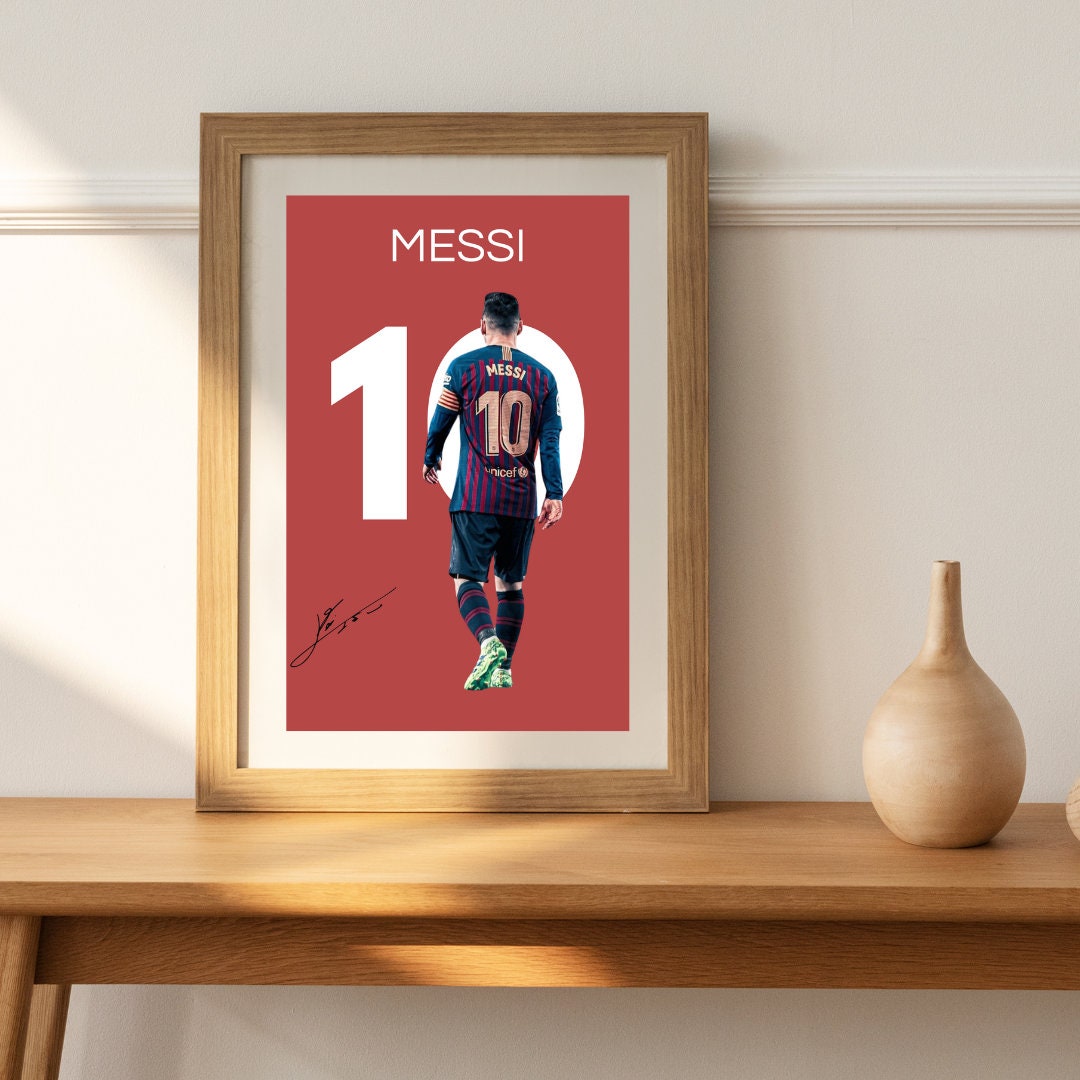 LIONEL MESSI POSTER Fc Barcelona Football Team Soccer Deco Football ...